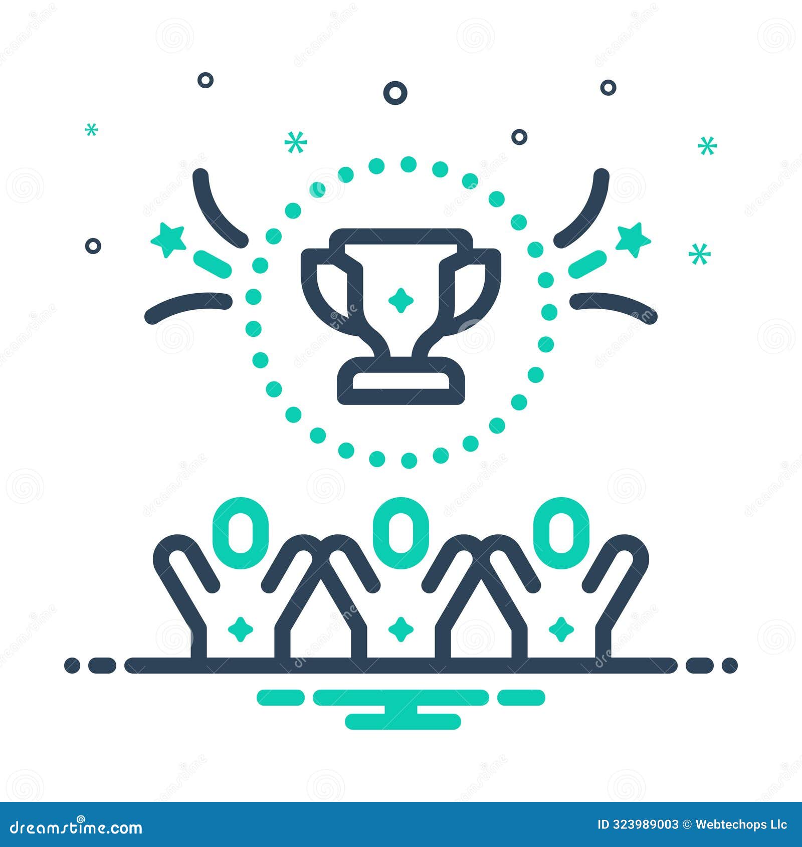 Mix Icon for Achievement, Accomplishment and Award Stock Illustration ...