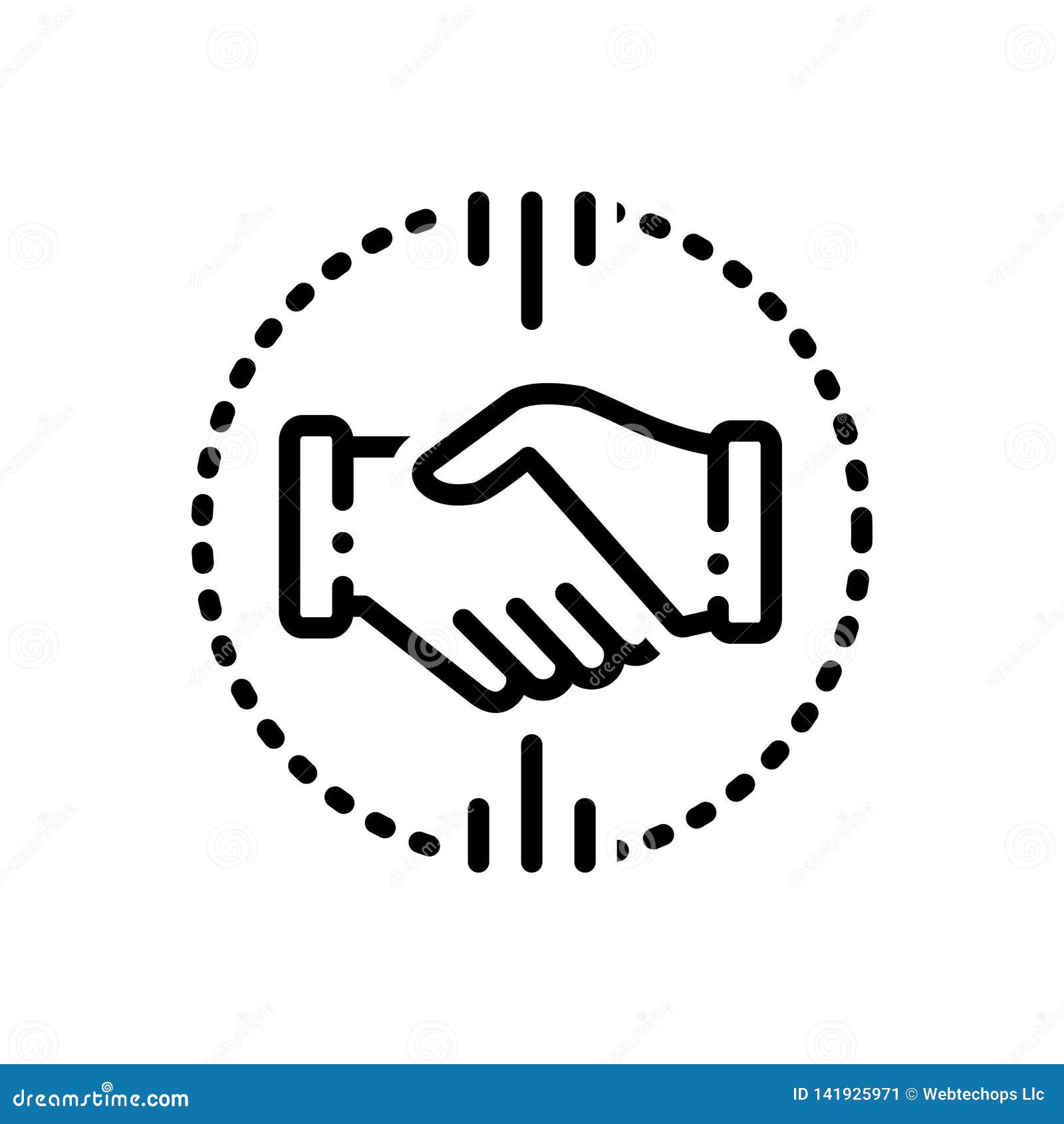 Black Line Icon for Acquisitions, Mergers and Partnership Stock Vector ...