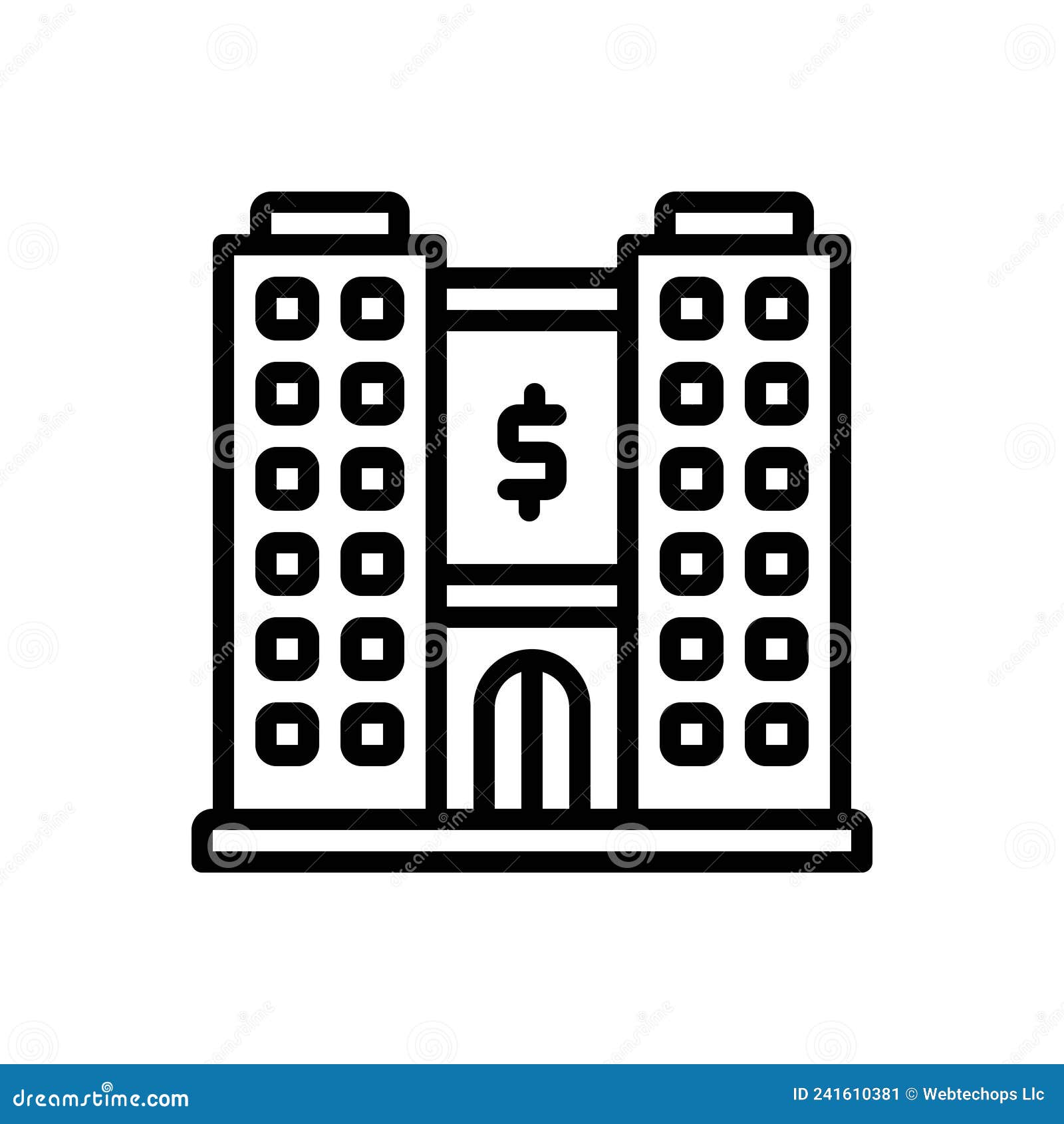 Black Line Icon for Acquisitions, Property and Purchase Stock Vector ...