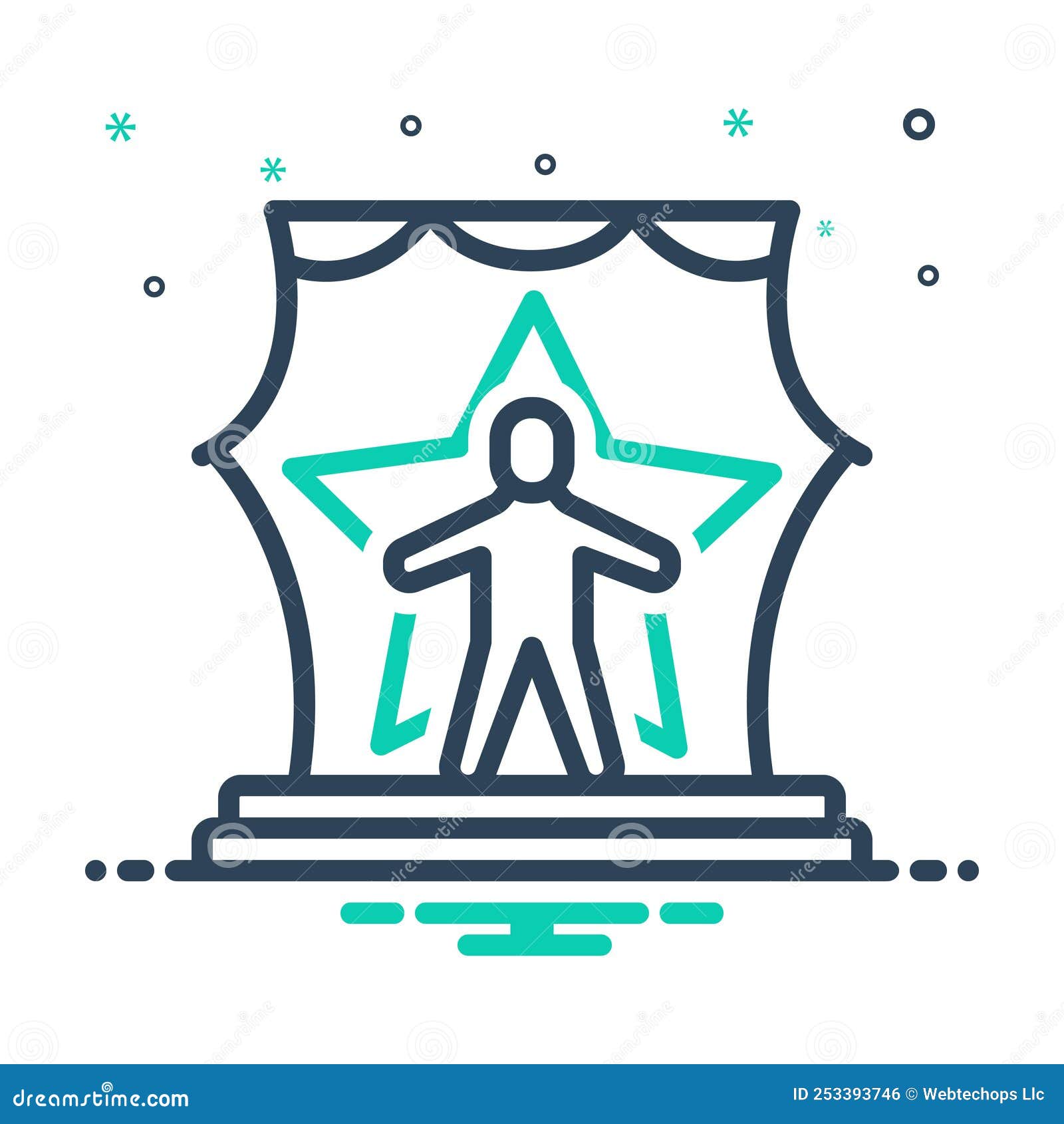 Mix Icon for Acting, Performer and Player Stock Illustration ...