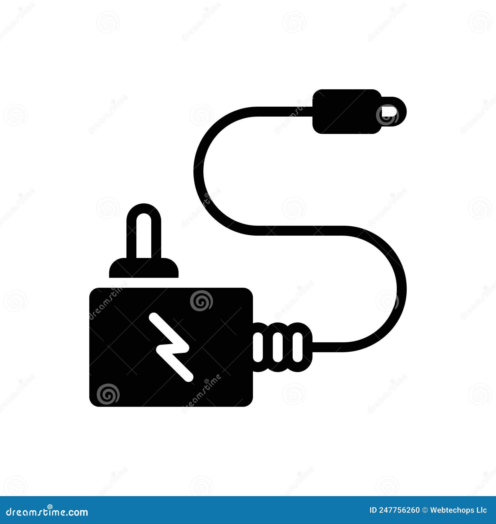 Black Solid Icon for Adapter, Charge and Connector Stock Vector ...