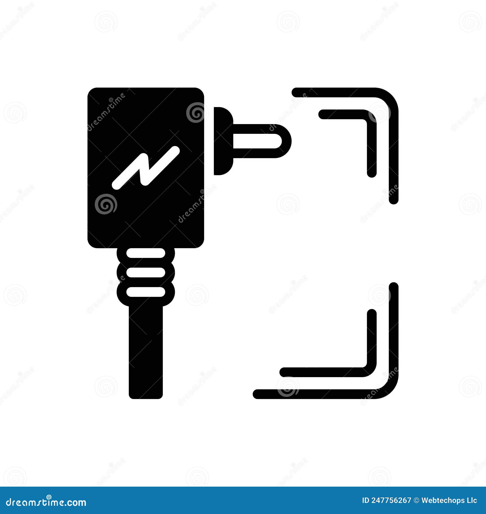 Black Solid Icon for Adapter, Connector and Charger Stock Vector ...