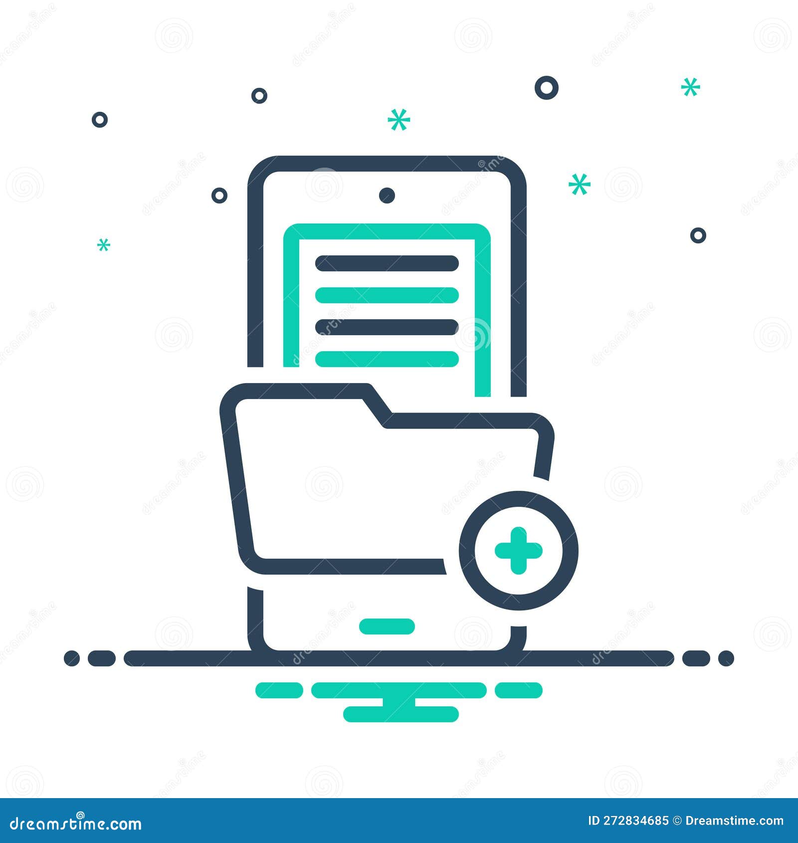 Mix Icon for Added, Attached and Joined Stock Vector - Illustration of ...