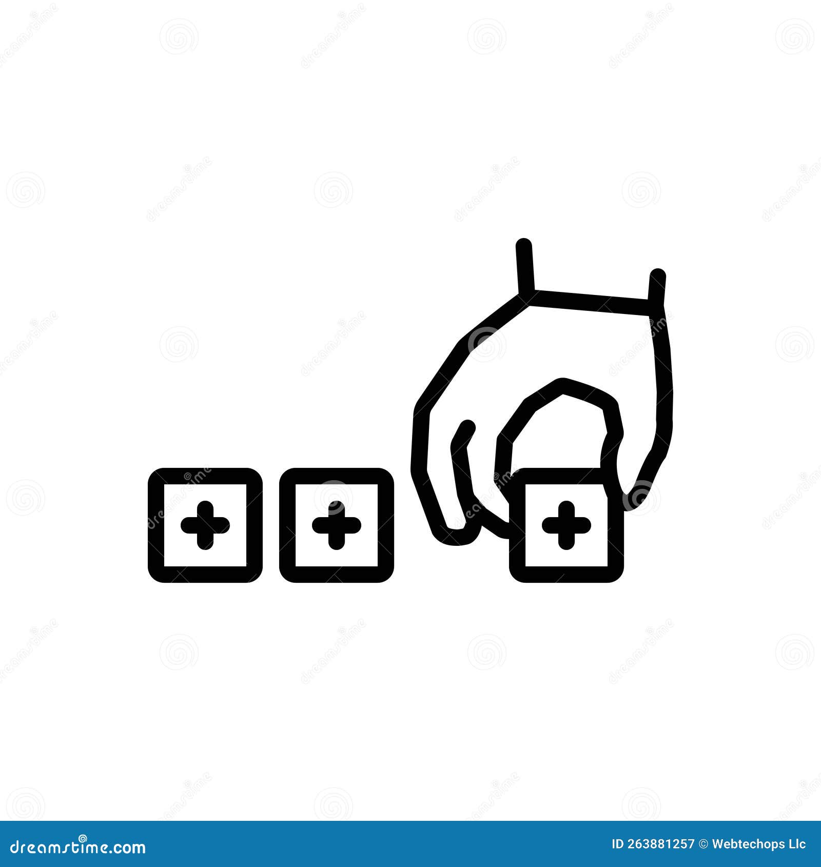 Black Line Icon for Adding, Addition and Up Attach Stock Vector ...