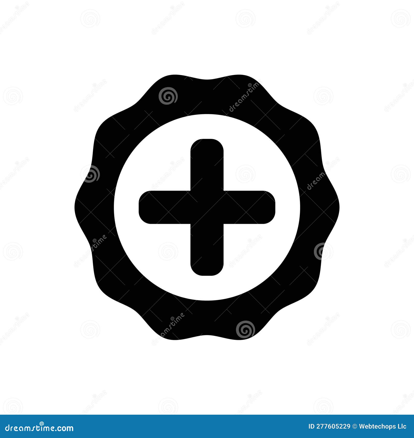 Black Solid Icon for Addition, Joint and Medical Stock Vector ...
