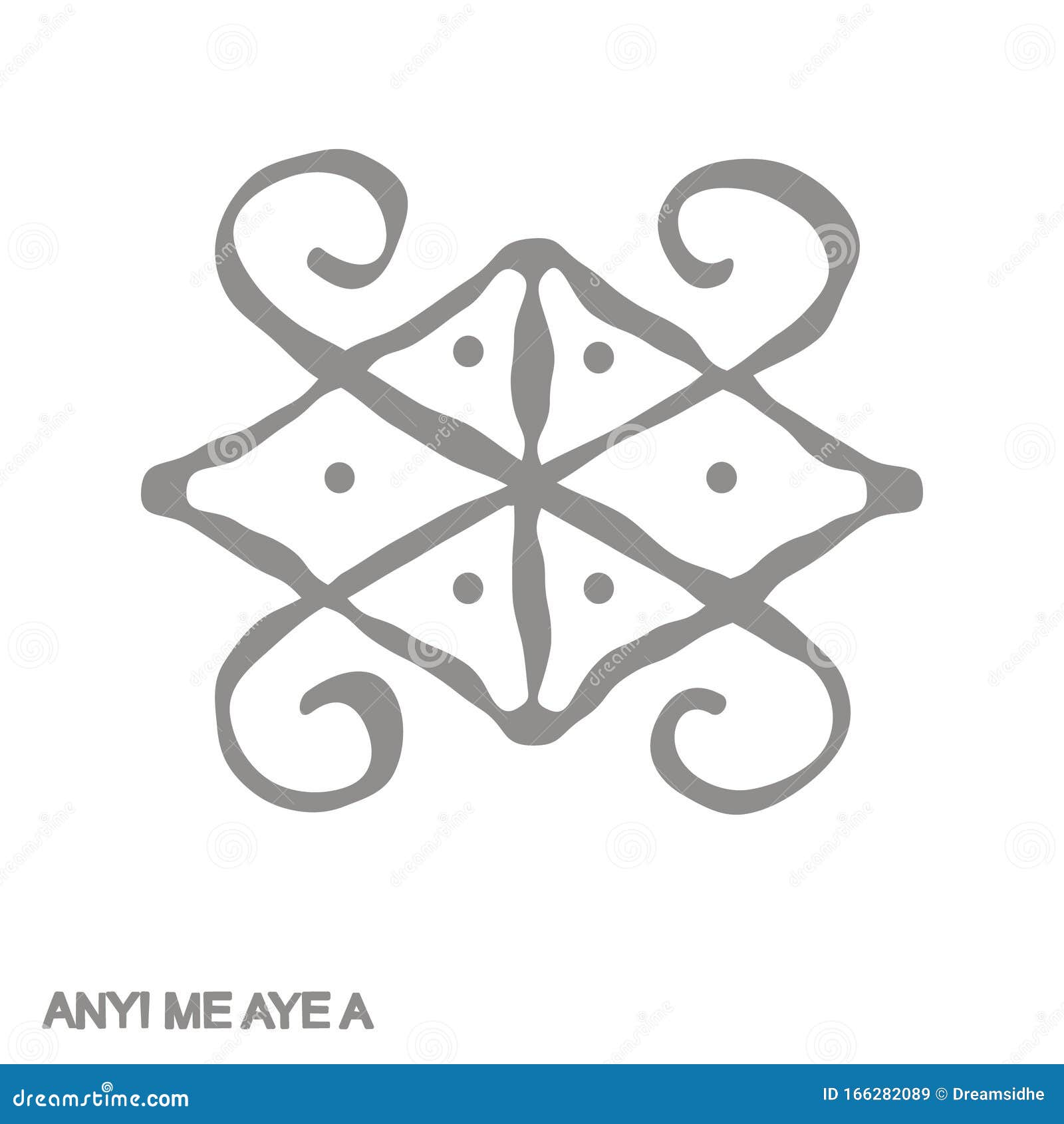 Icon With Adinkra Symbol Nea Onnim No Suaa Ohu Vector Illustration ...