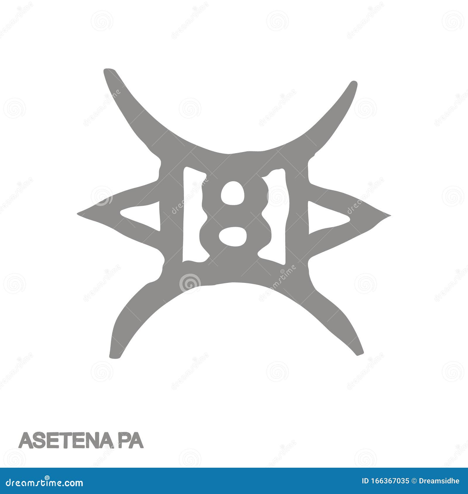Icon With Adinkra Symbol Asetena Pa Cartoon Vector | CartoonDealer.com ...