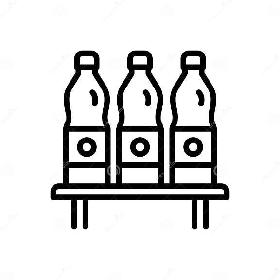 Black Line Icon for Adjusted, Coordinate and Alter Stock Vector ...