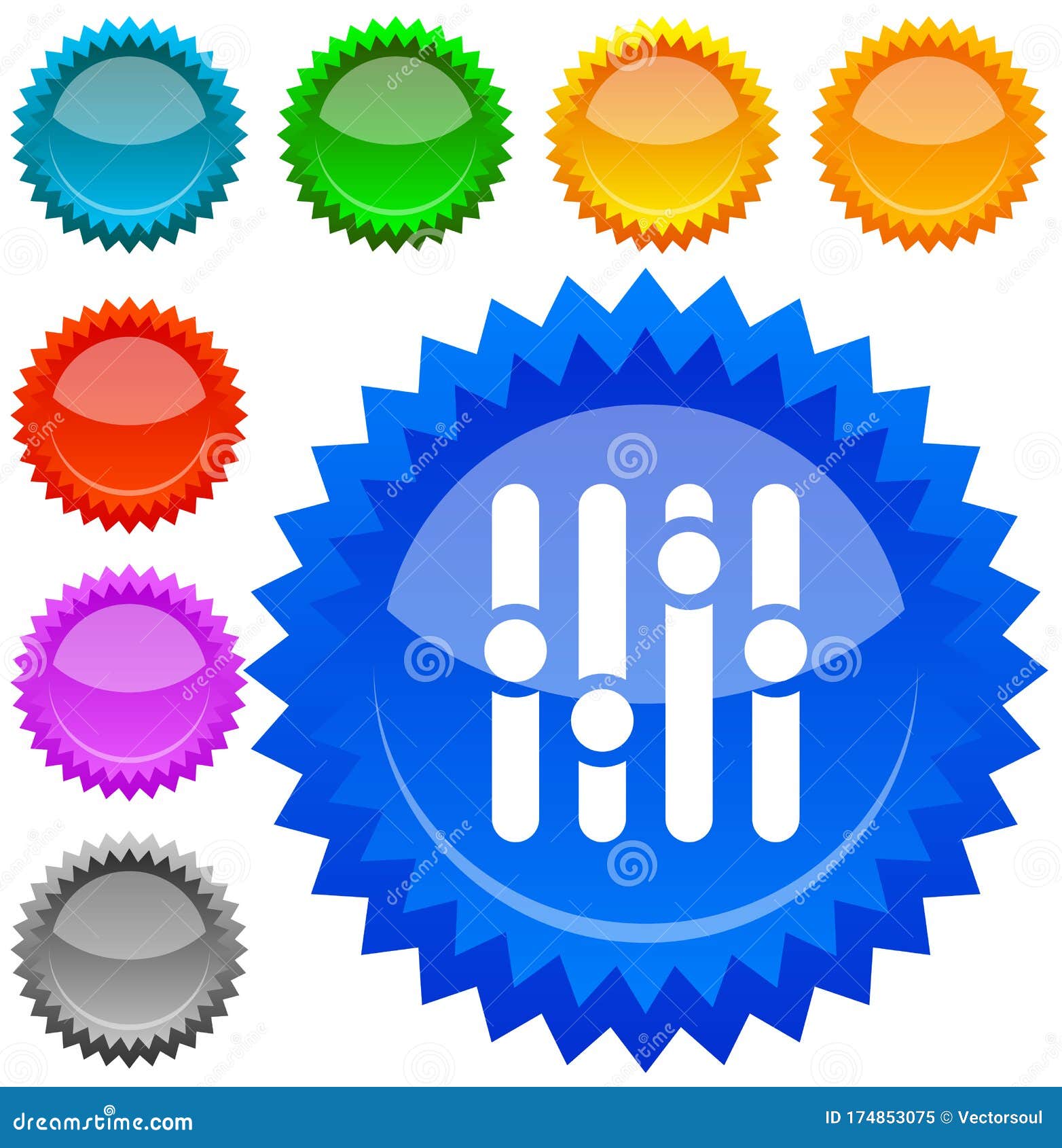 Icon With Adjusters Symbol. Control Paner, Levels, Settings Concept ...