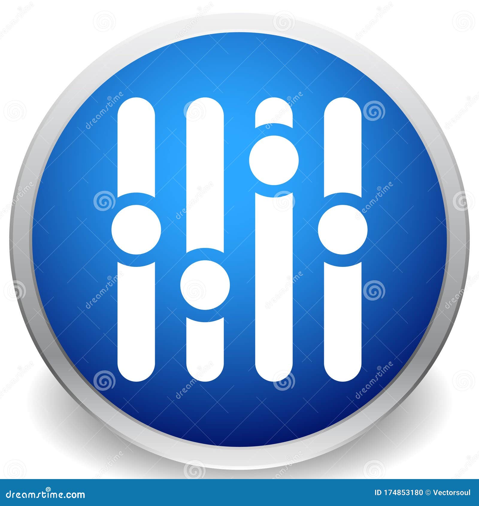 Icon With Adjusters Symbol. Control Paner, Levels, Settings Concept ...