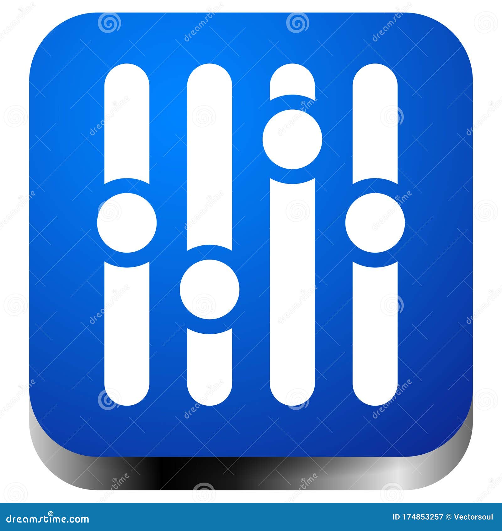 Icon with Adjusters Symbol. Control Paner, Levels, Settings Concept ...