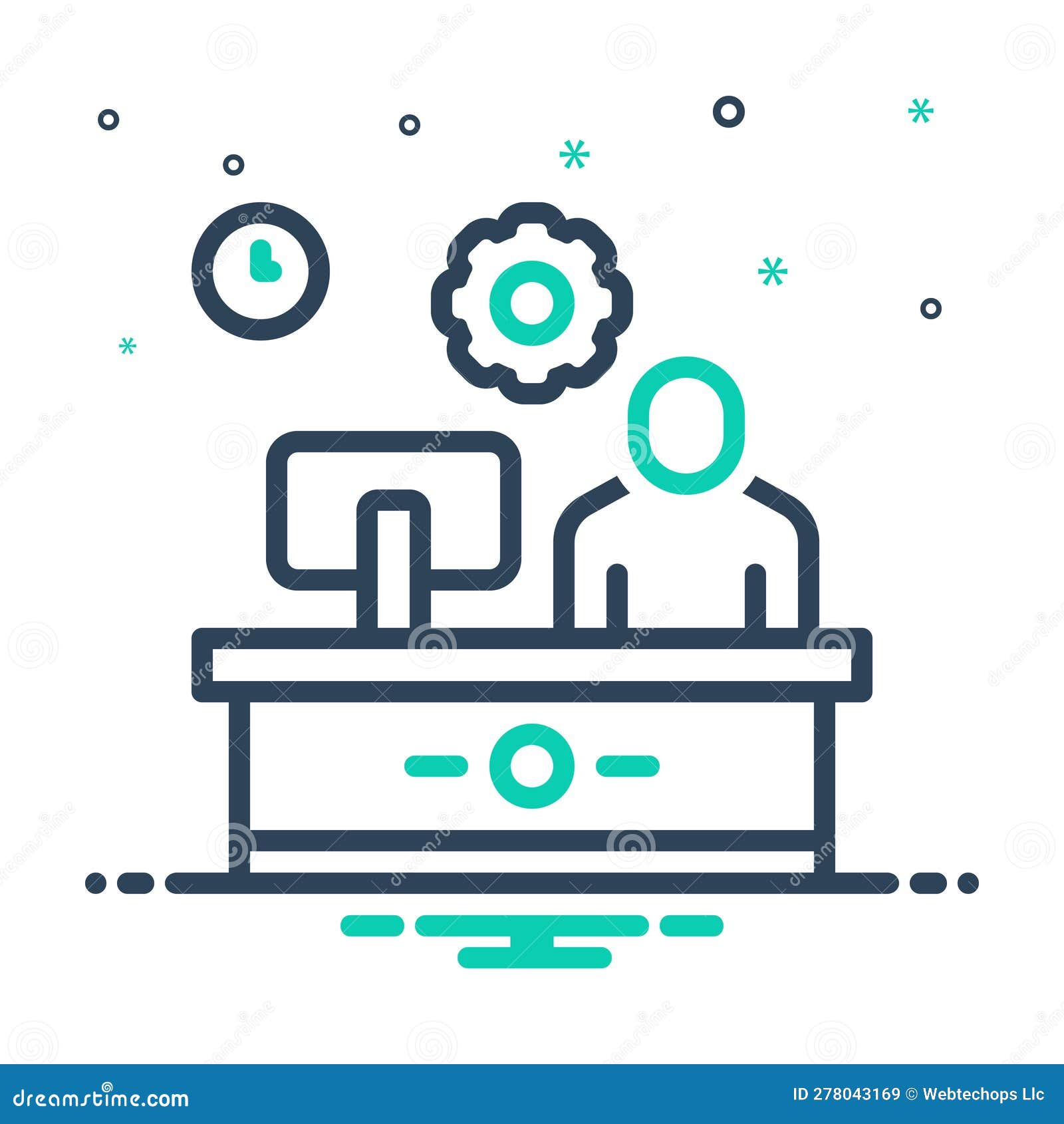 Mix Icon for Administrative, Managerial and Controlling Stock Vector ...