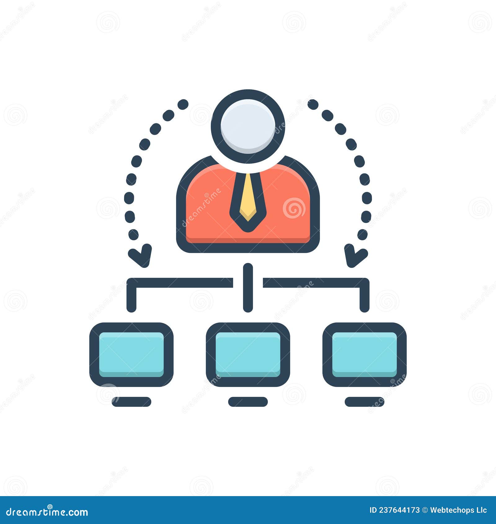 Color Illustration Icon for Administrator, Business and Corporate Stock ...