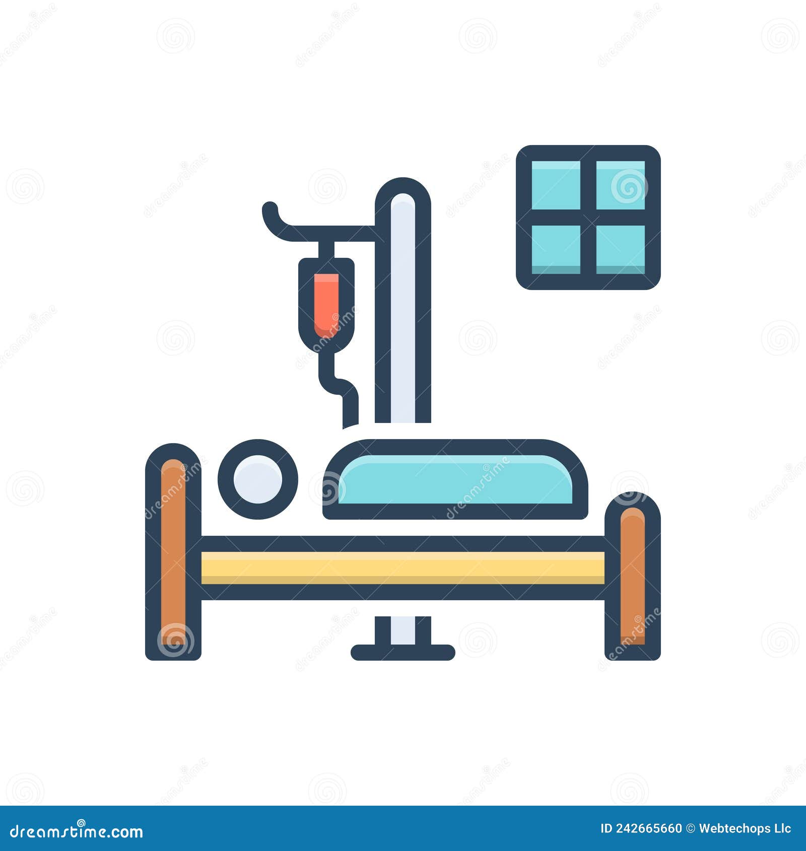 Color Illustration Icon for Admitted, Patient and Injured Stock Vector ...