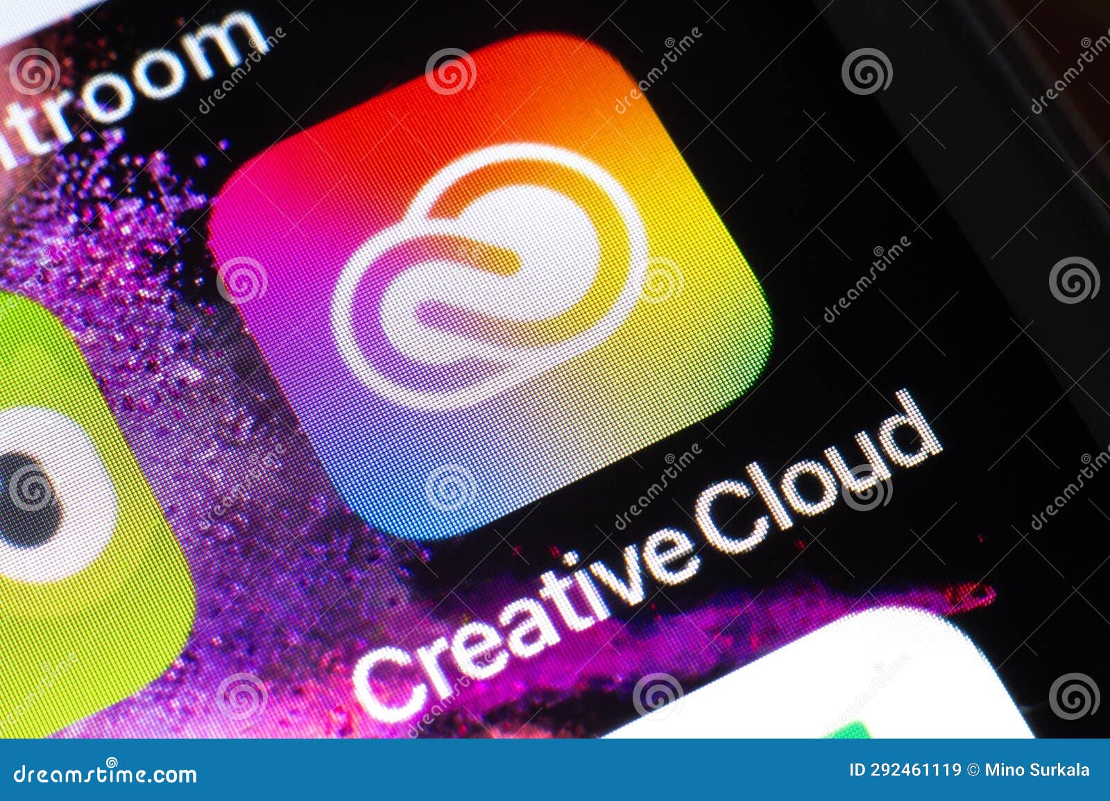 Icon of Adobe Creative Cloud Mobile App on IOS Smartphone Editorial ...