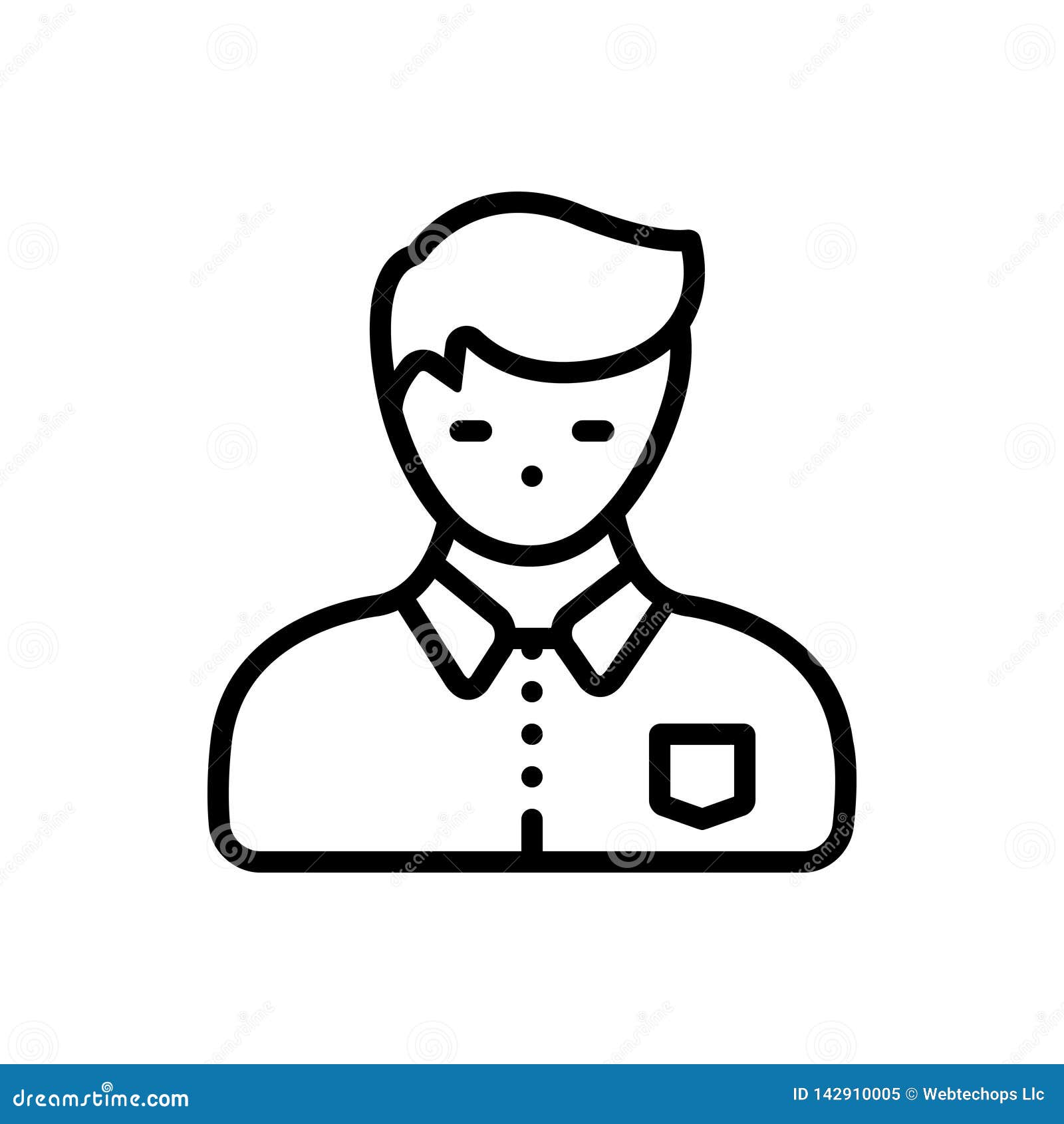 Black Line Icon for Adolescence, Teenager and Adult Stock Vector ...