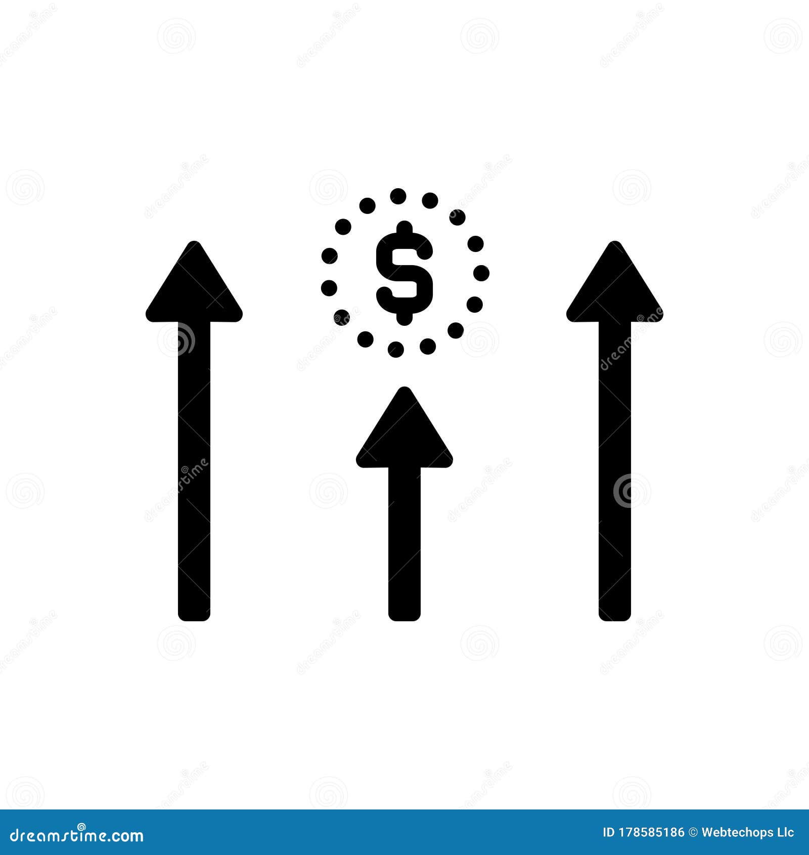 Black Solid Icon for Advantage, Benefit and Profit Stock Vector ...