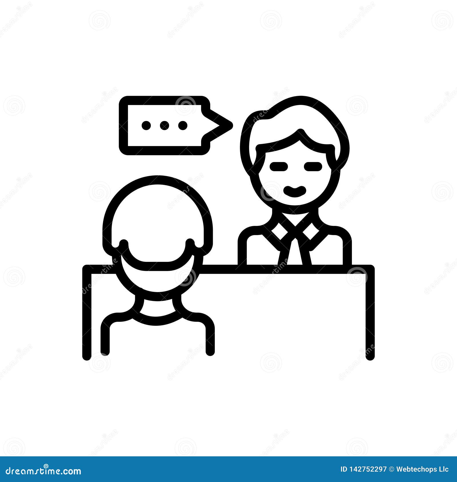Black Line Icon for Advice, Counsel and Rede Stock Vector ...