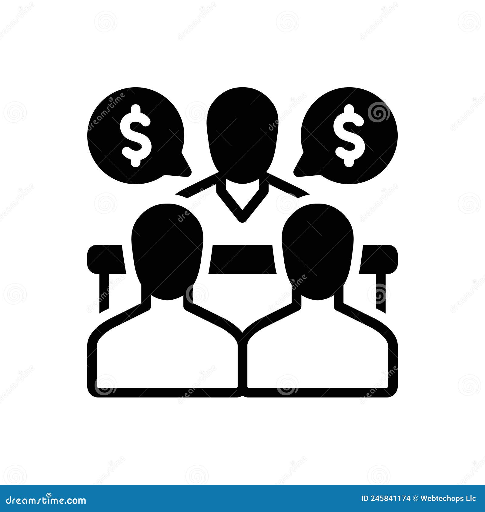 Black Solid Icon for Advisors, Consultant and Financial Stock Vector ...