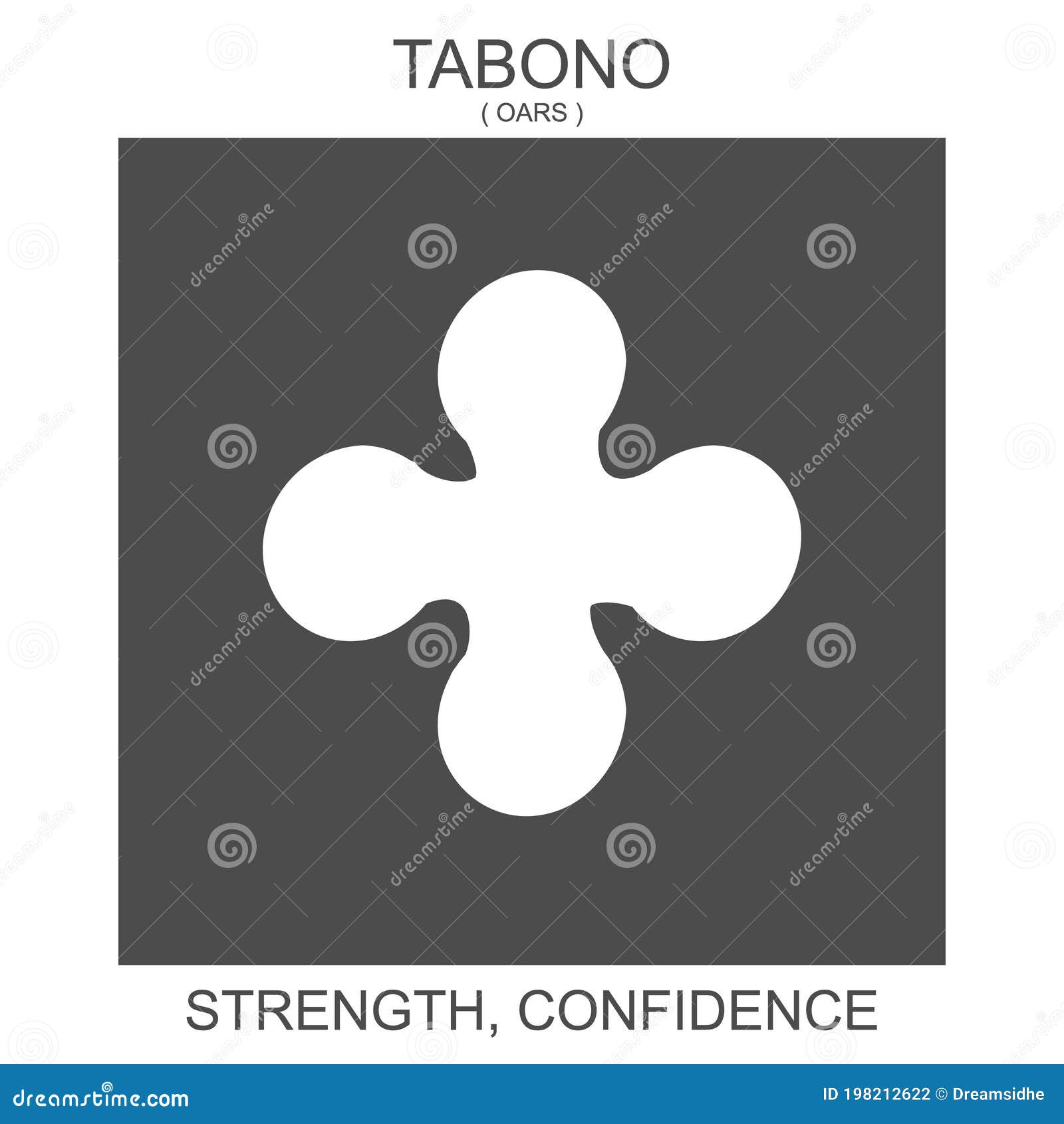 Icon with African Adinkra Symbol Tabono. Symbol of Strength and ...