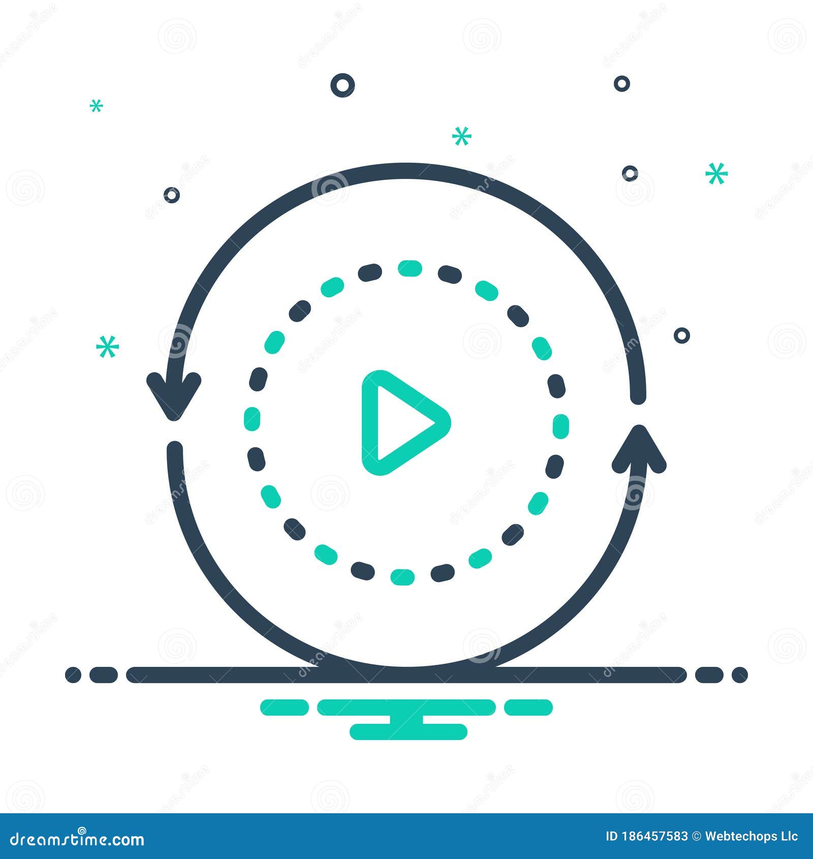 Mix Icon for Again, Replay and Button Stock Vector - Illustration of ...