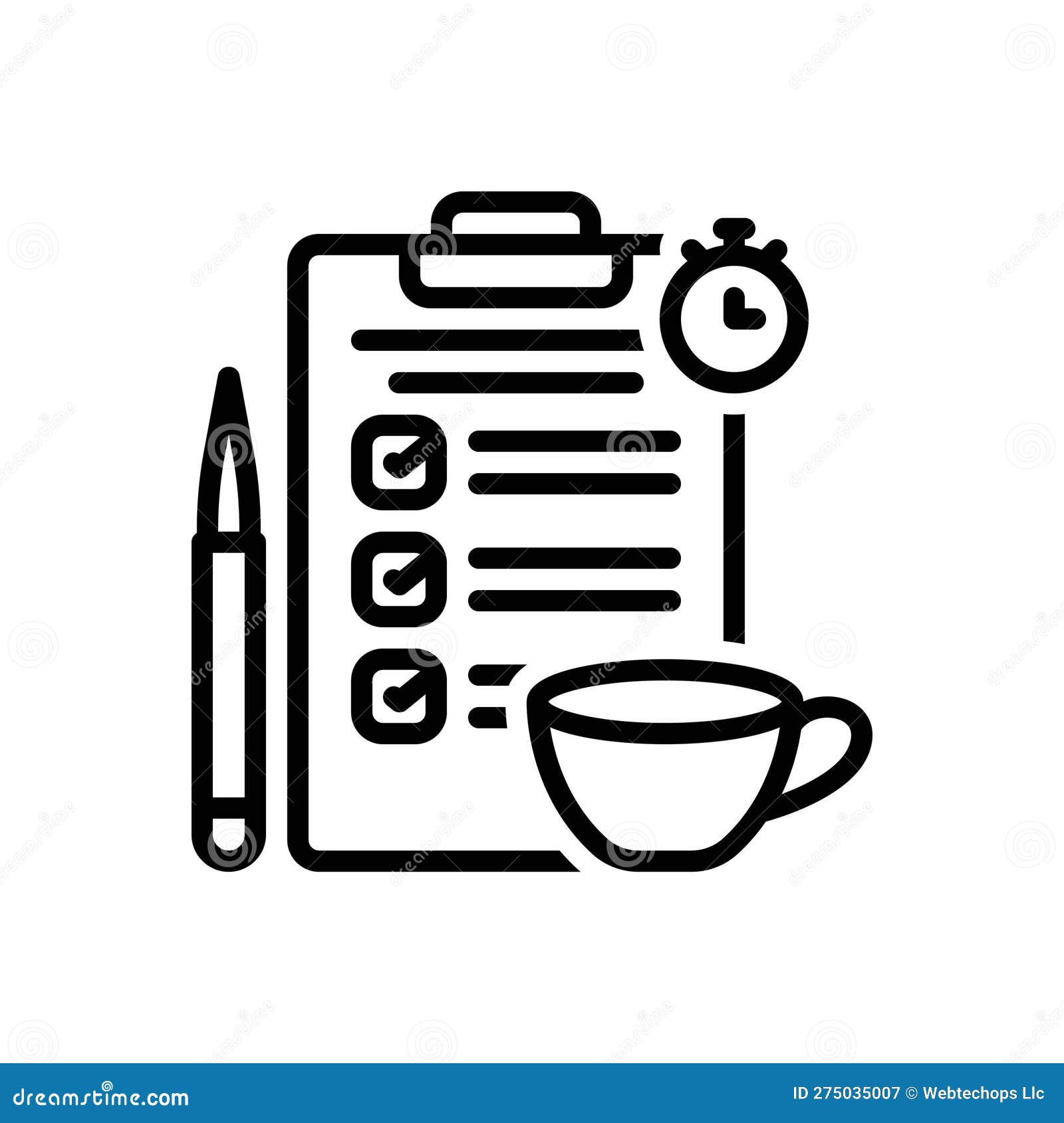 Black Line Icon for Agenda, Order Paper and Docket Stock Vector ...