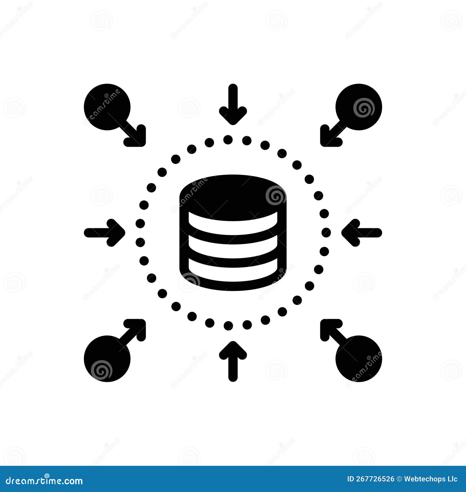 Black Solid Icon for Aggregate, Entire and Overall Stock Vector ...