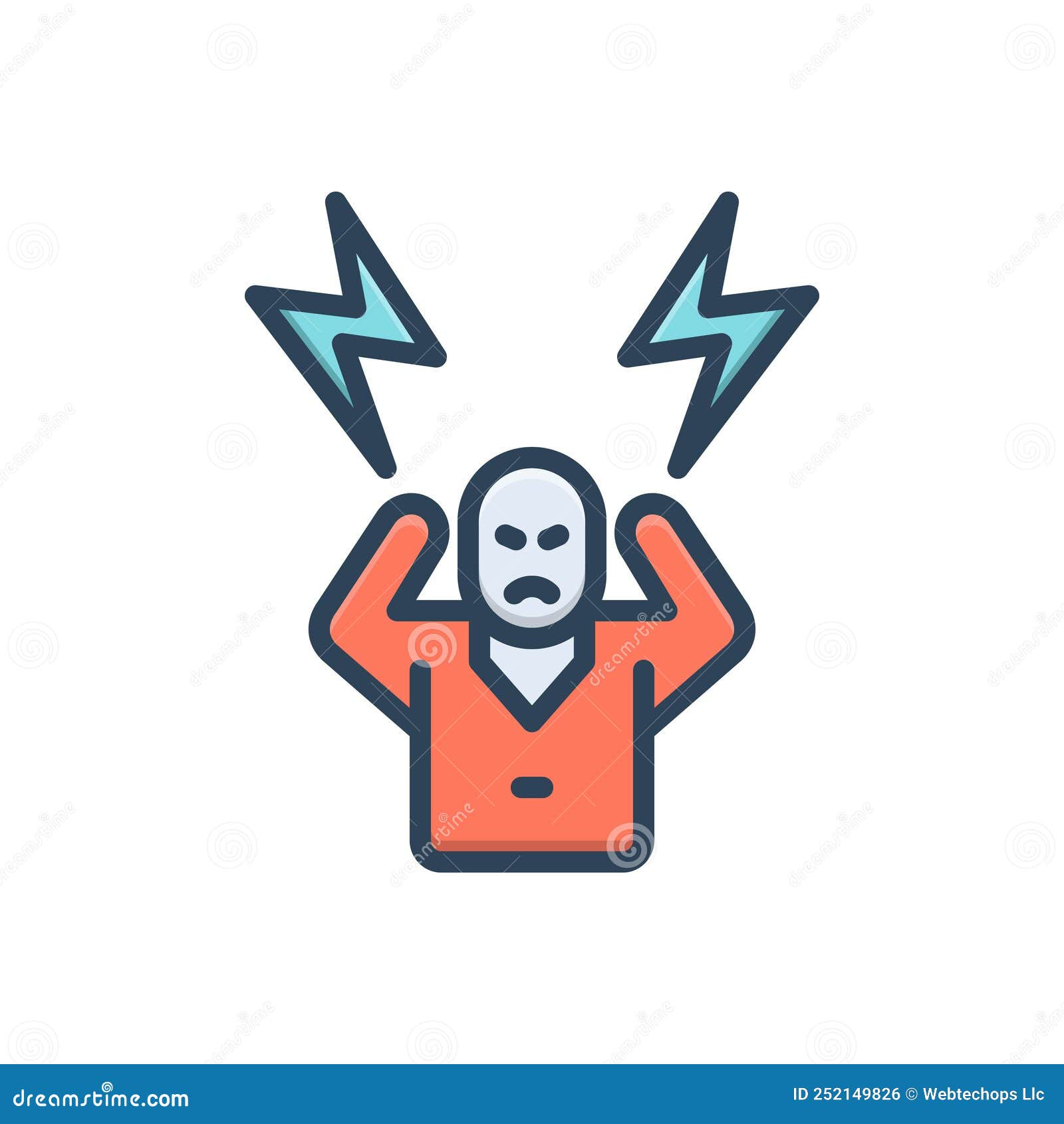 Color Illustration Icon for Aggressive, Rampant and Hostile Stock ...