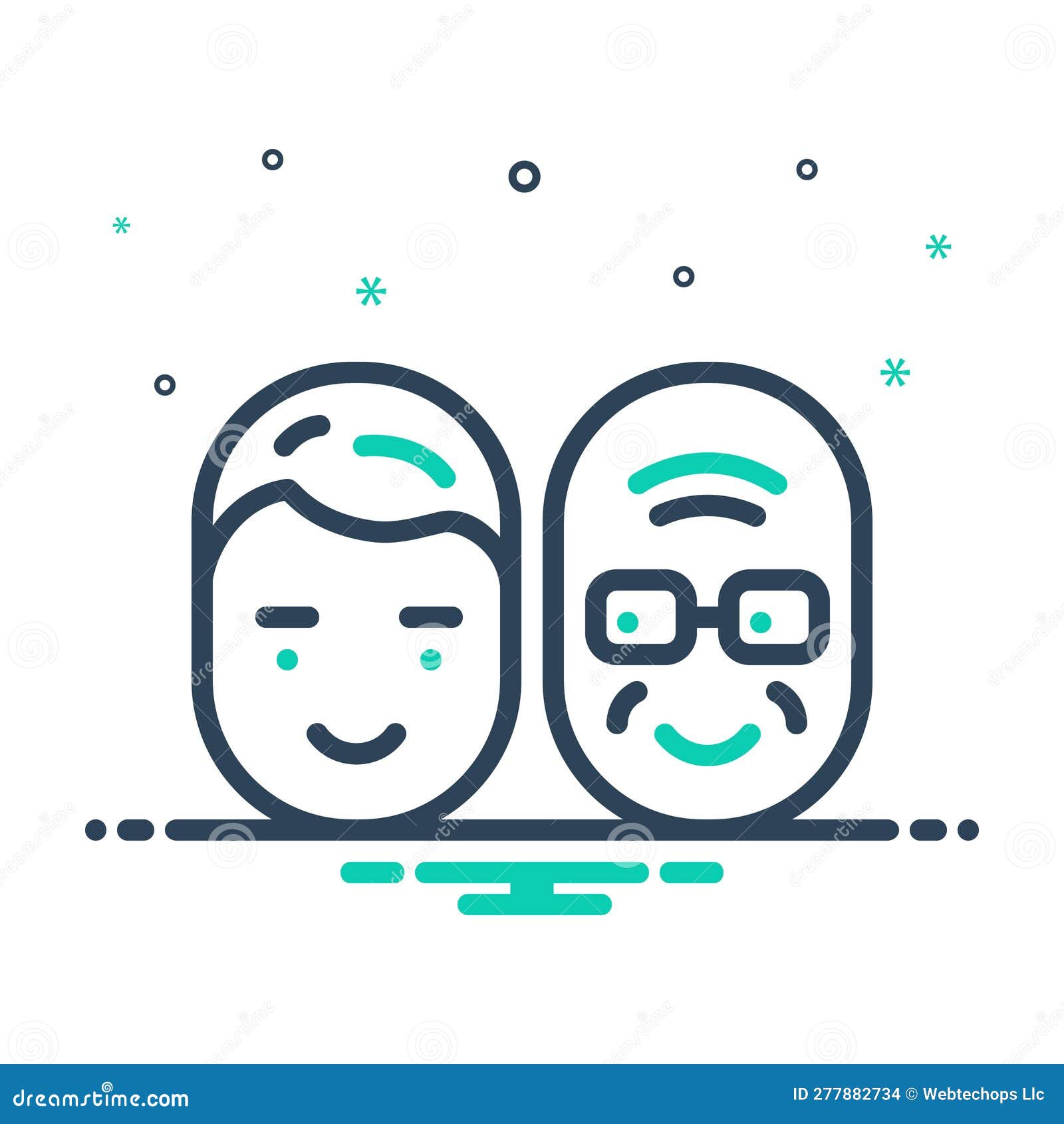 Mix Icon for Aging, Fading and Old Stock Vector - Illustration of ...