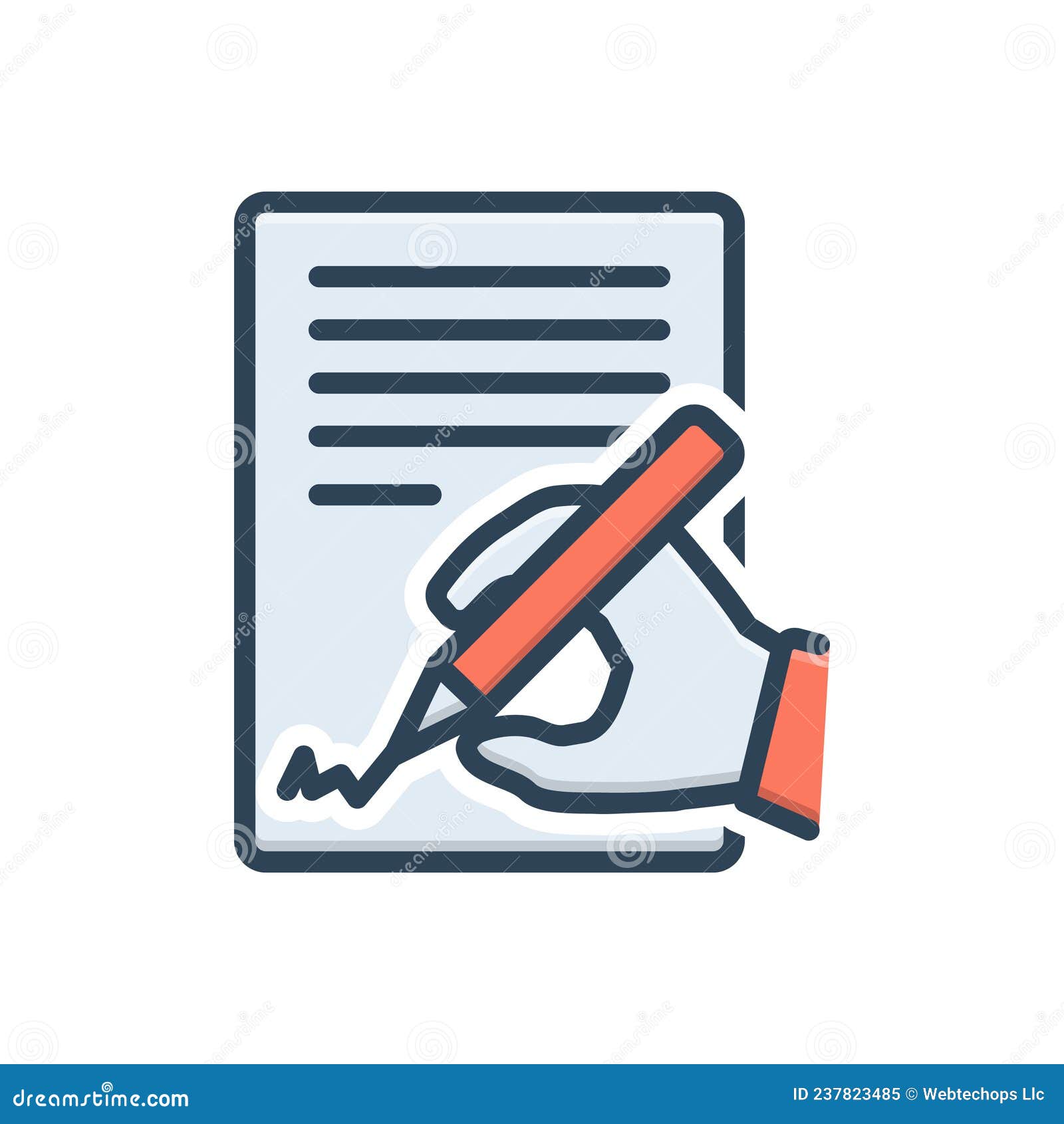 Color Illustration Icon for Agree, Concur and Consent Stock ...