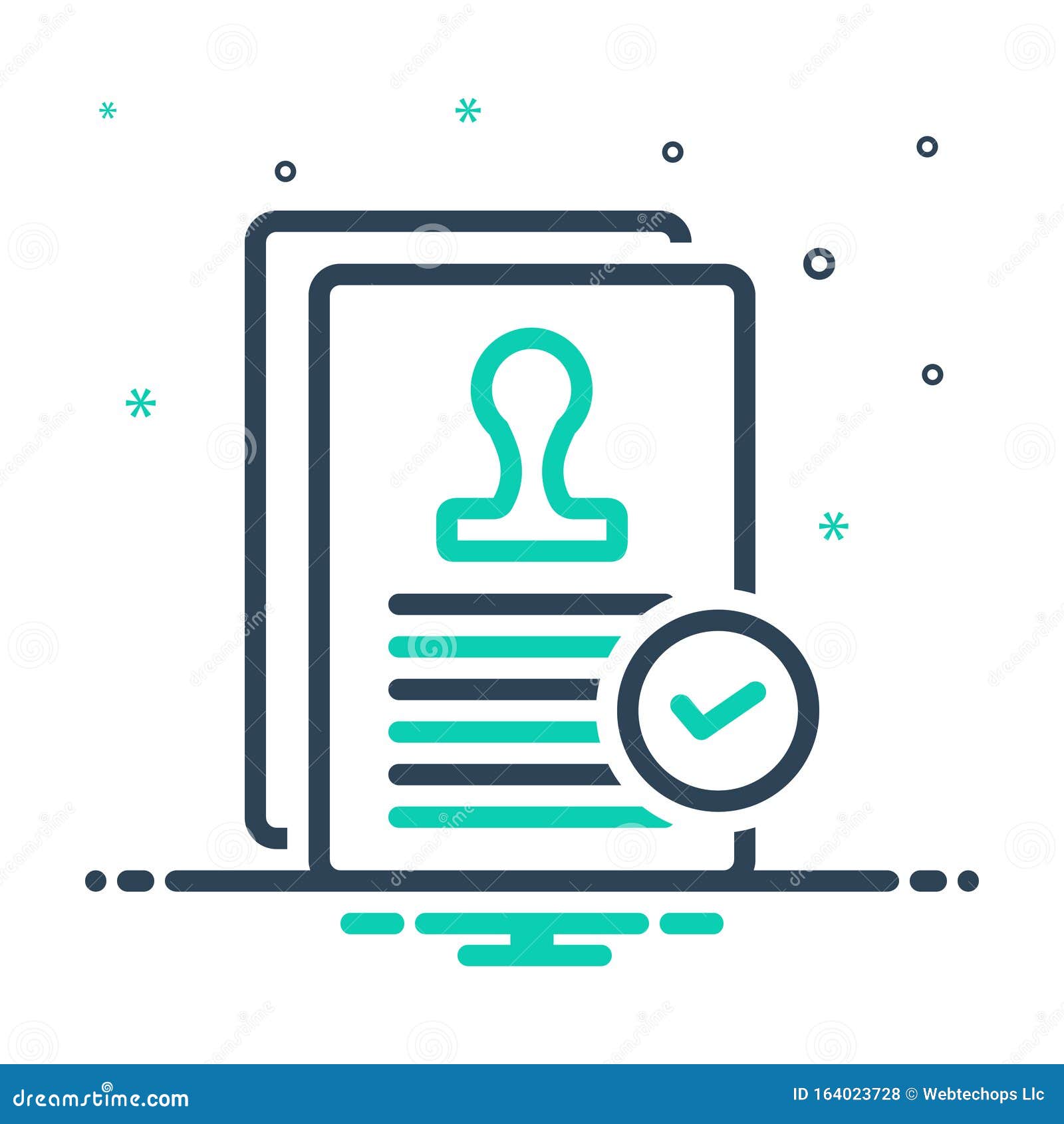 Mix Icon for Agreement, Annexure and Appendage Stock Vector ...