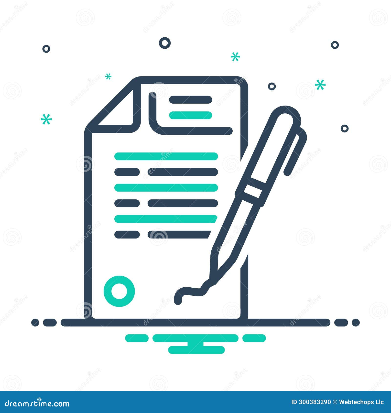 Mix Icon for Agreement, Settlement and Document Stock Vector ...