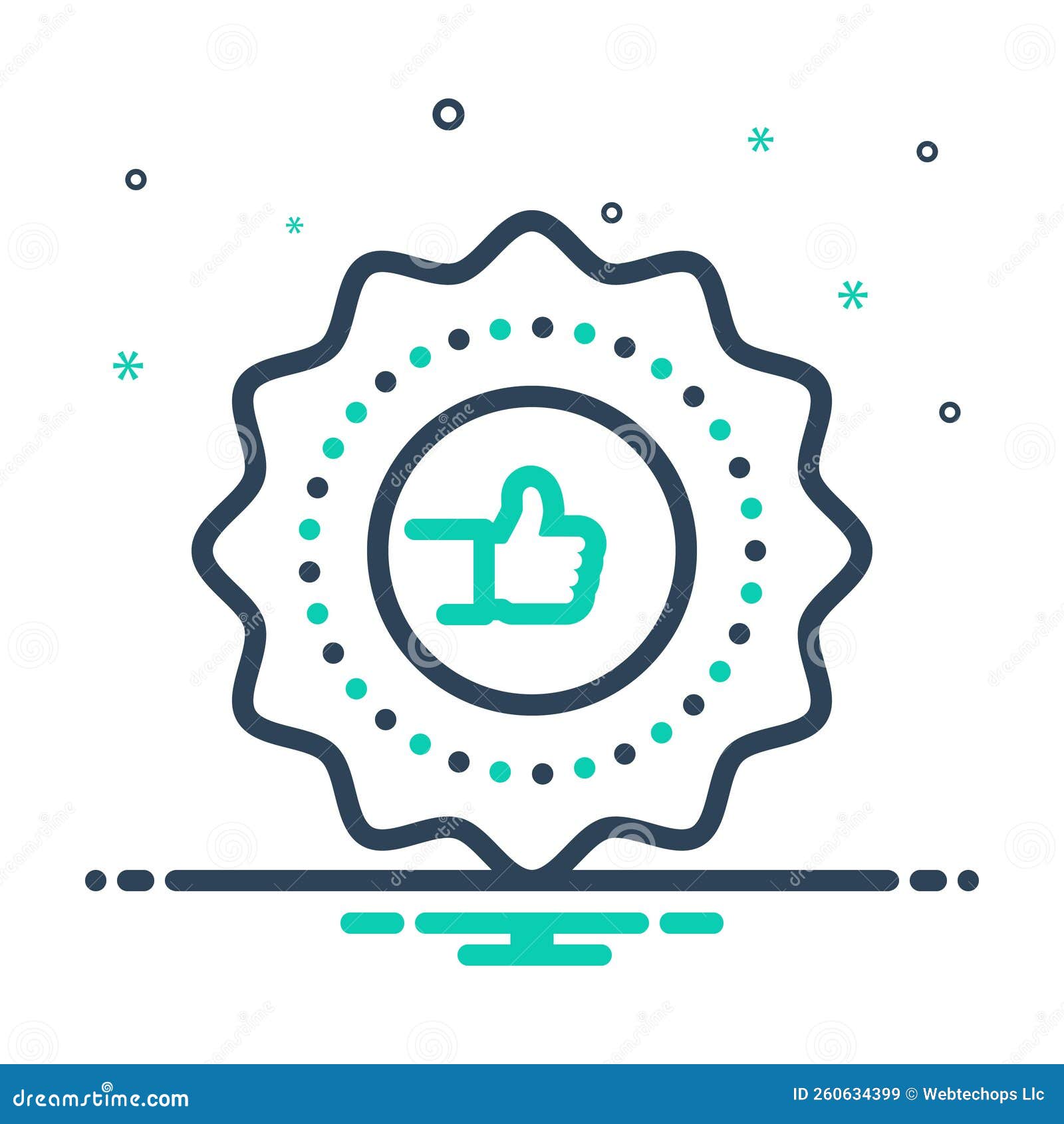 Thumb Up Satisfaction Guaranteed Labels Vector Illustration ...