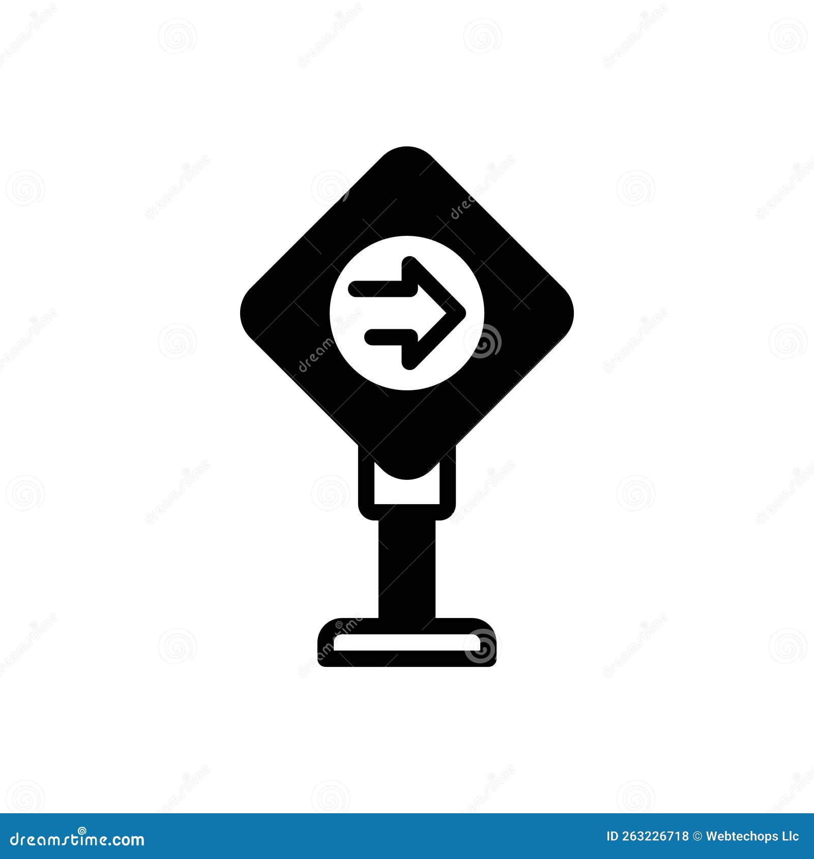 Black Solid Icon For Ahead, Further And Arrow Vector Illustration ...