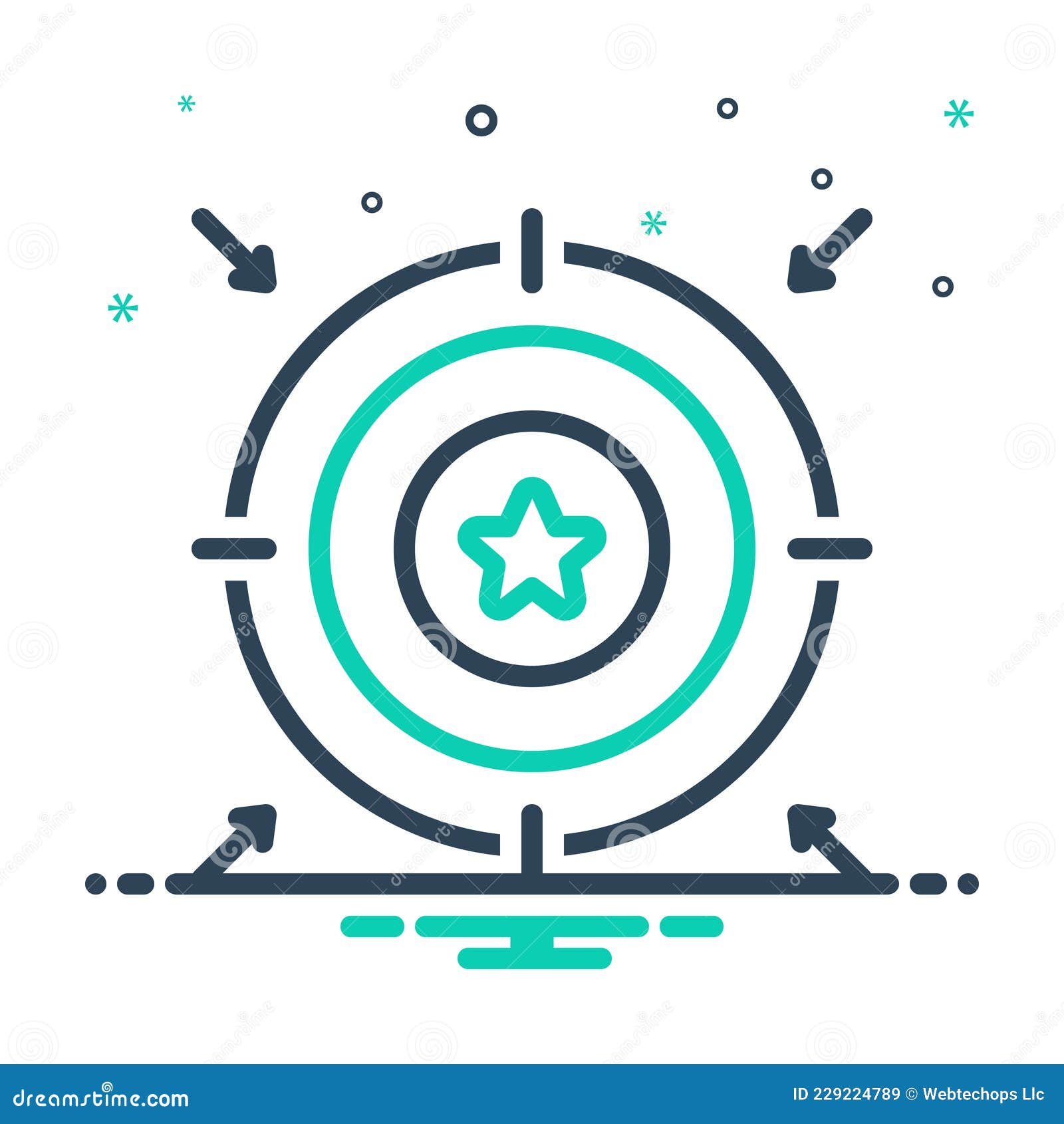 Mix Icon for Aim, Aiming and Target Stock Vector - Illustration of ...