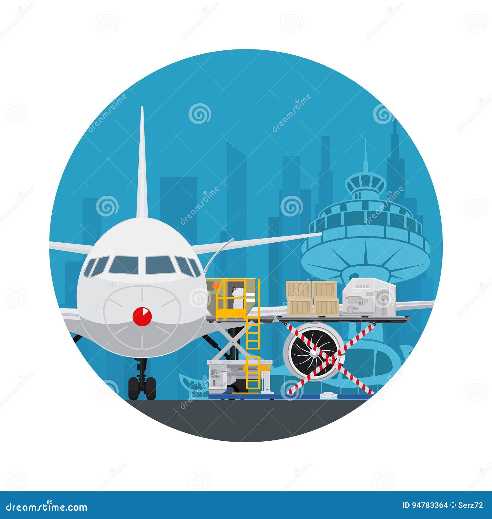 Autoloader, Goods Trolley, Stop Watch, Warehouse. Logistic,set ...