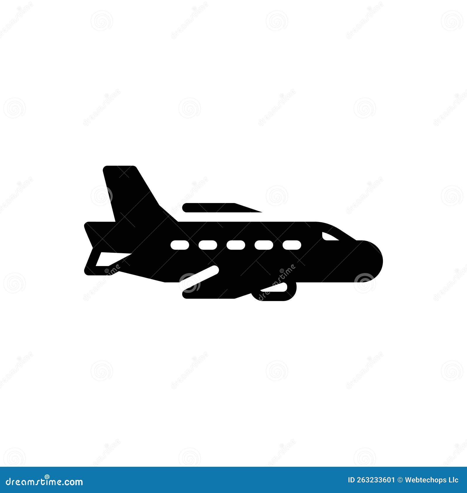 Black Solid Icon for Aircraft, Aeroplane and Airline Stock Vector ...