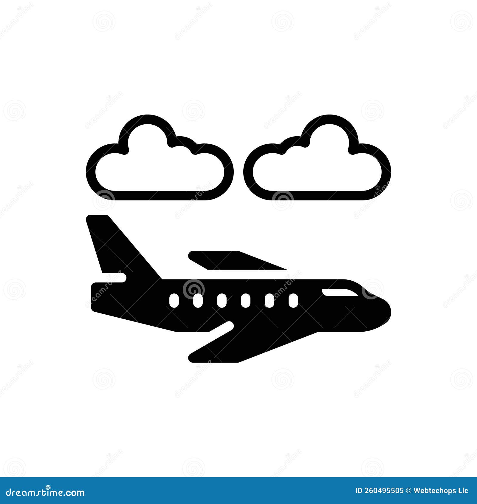 Black Solid Icon for Airplane, Aeroplane and Aircraft Stock Vector - Illustration of aircraft ...