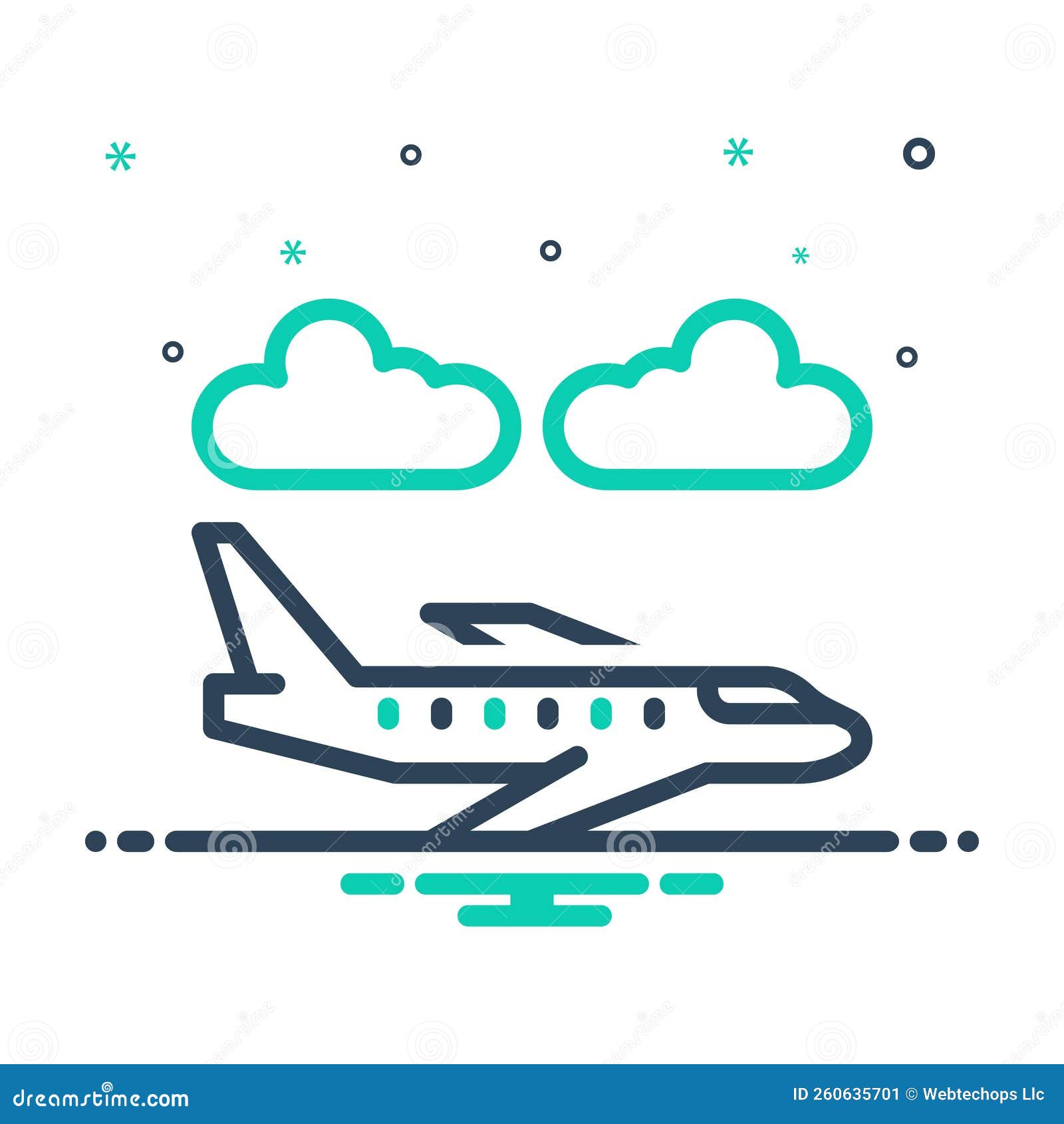 Mix Icon for Airplane, Aeroplane and Airport Stock Vector - Illustration of airport, airways ...