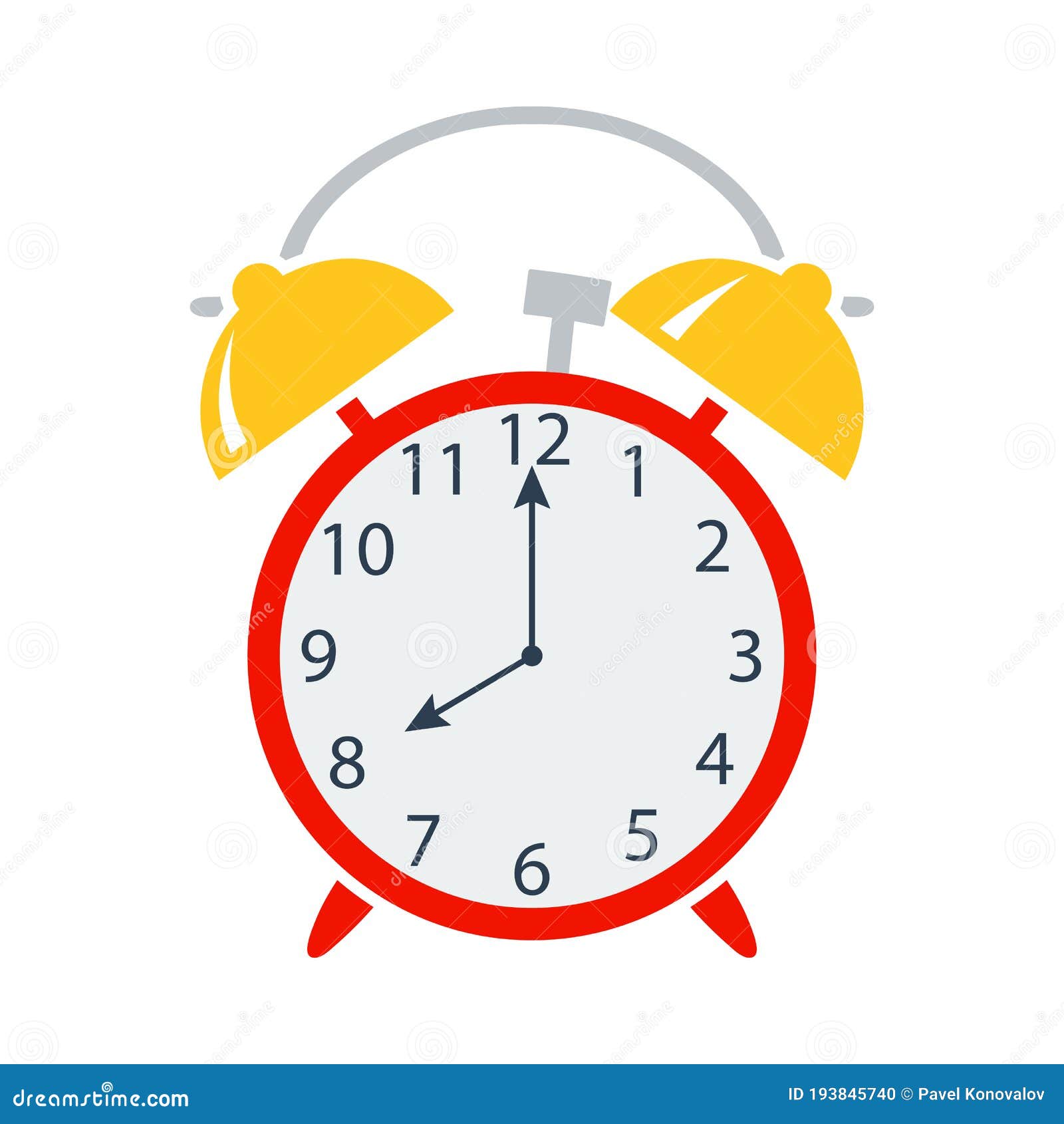Icon of Alarm Clock in Ui Colors Stock Vector - Illustration of circle ...
