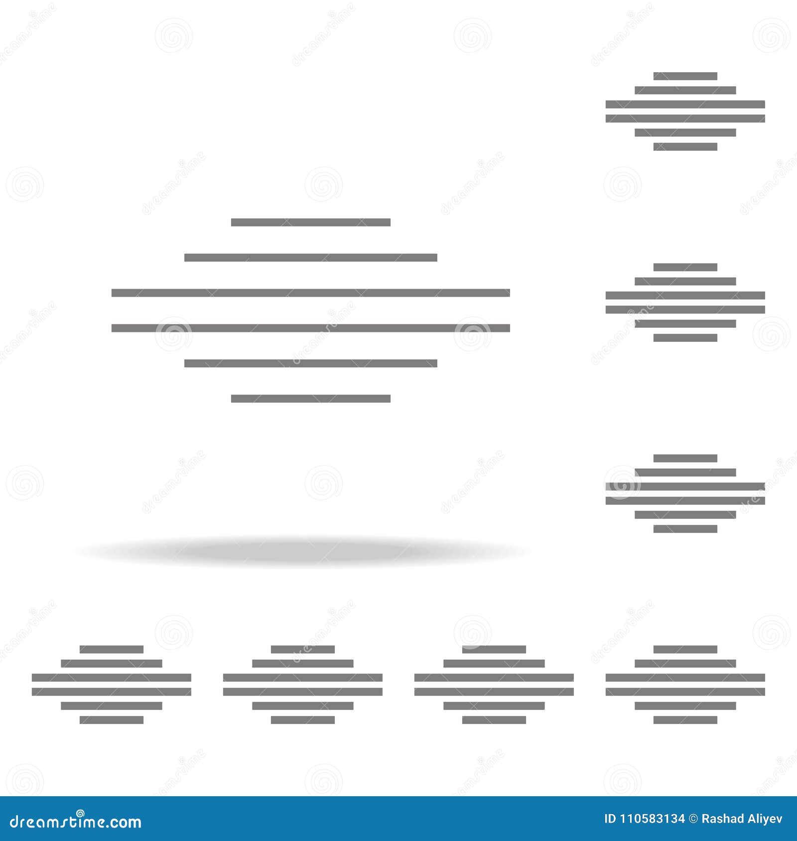 Icon Align Center Text Graphic Design Single Icon. Elements in Multi ...