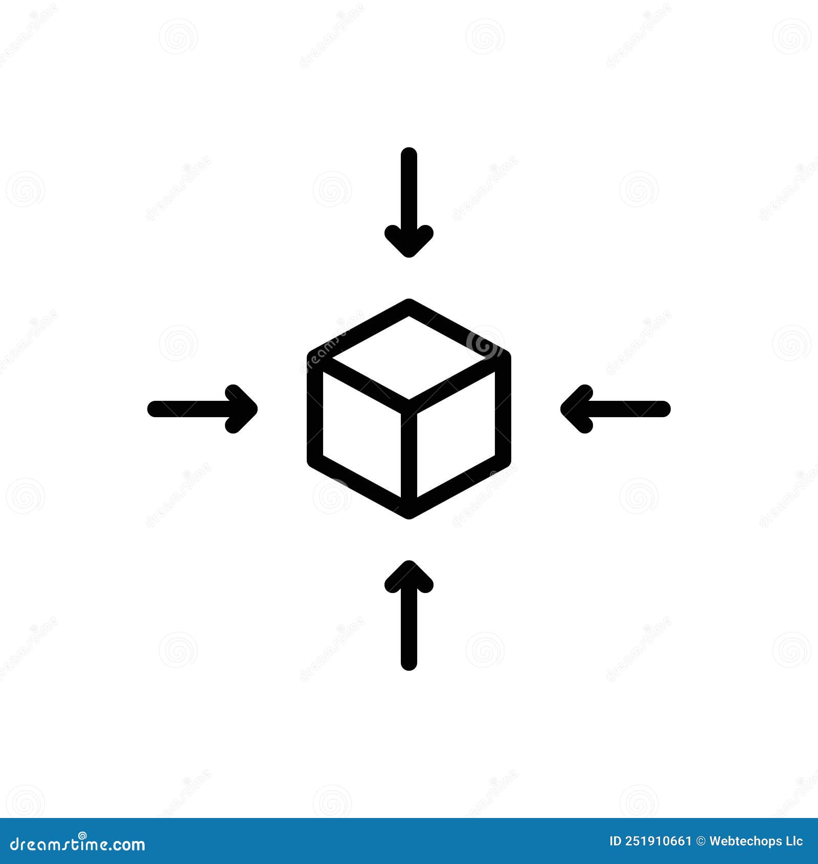 Black Line Icon for Alignment, Adjustment and Order Stock Vector ...