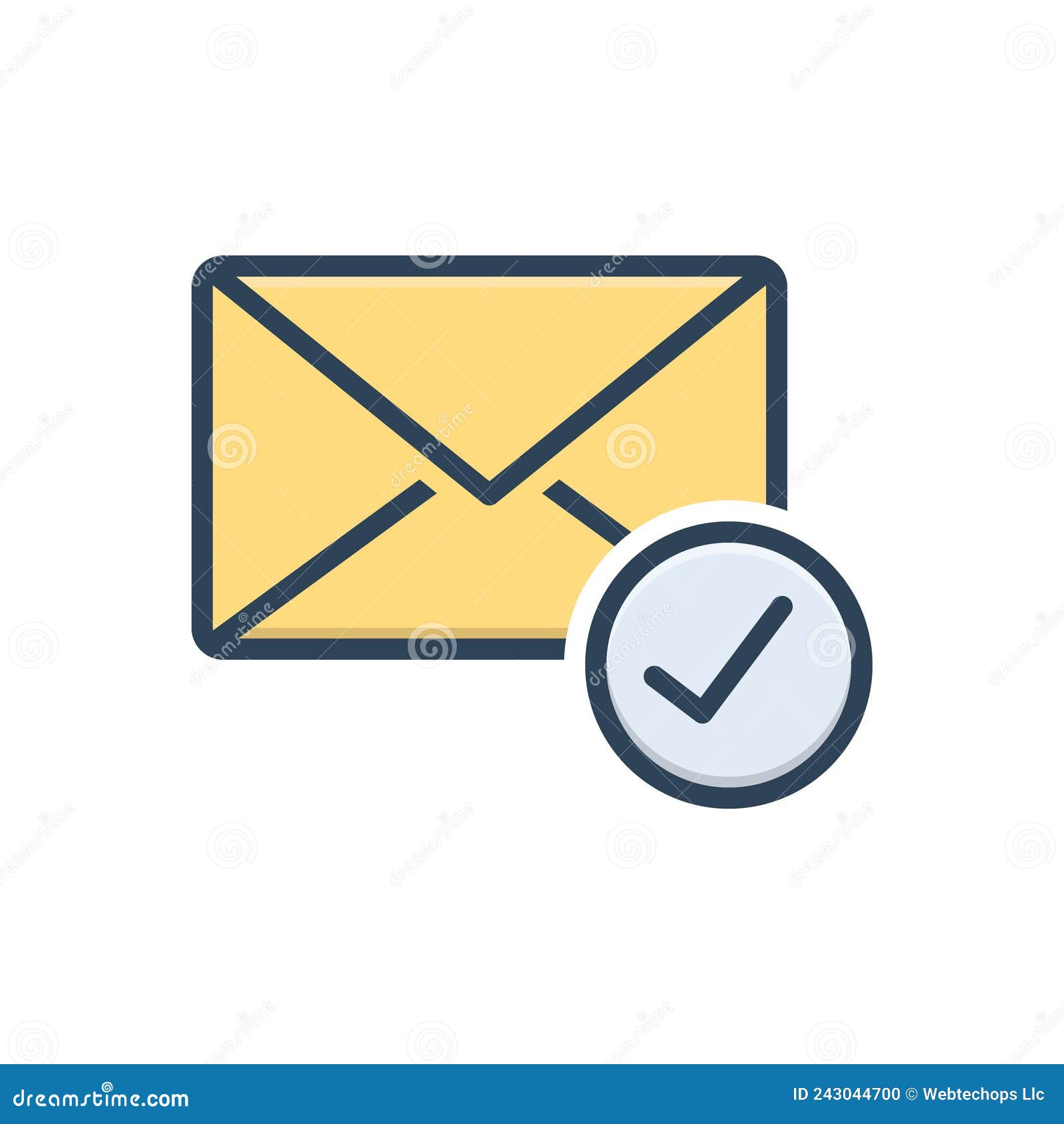 Color Illustration Icon for Already, Email and Mark Stock Illustration ...