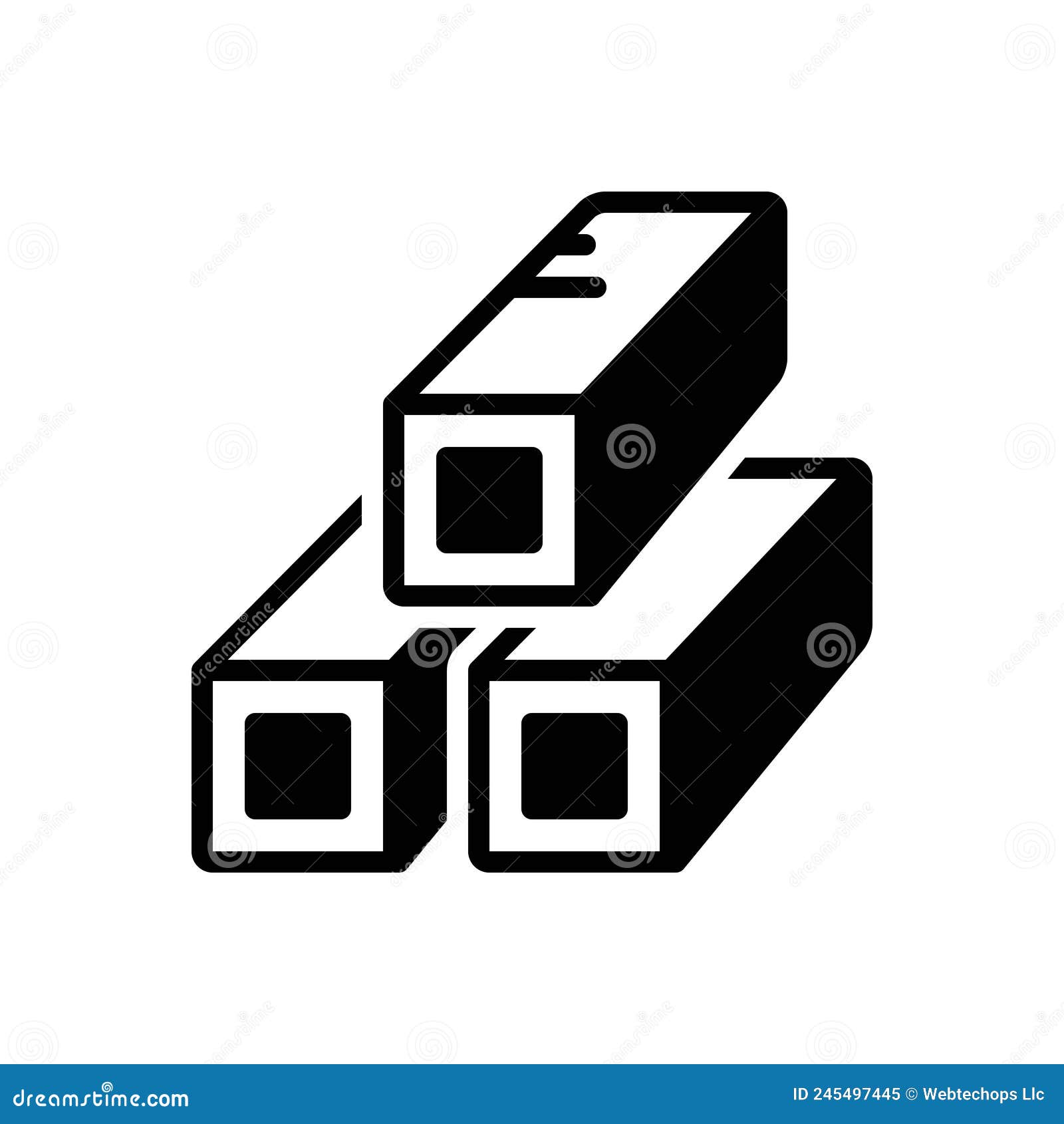 Black Solid Icon for Aluminium, Metal and Steel Stock Vector ...