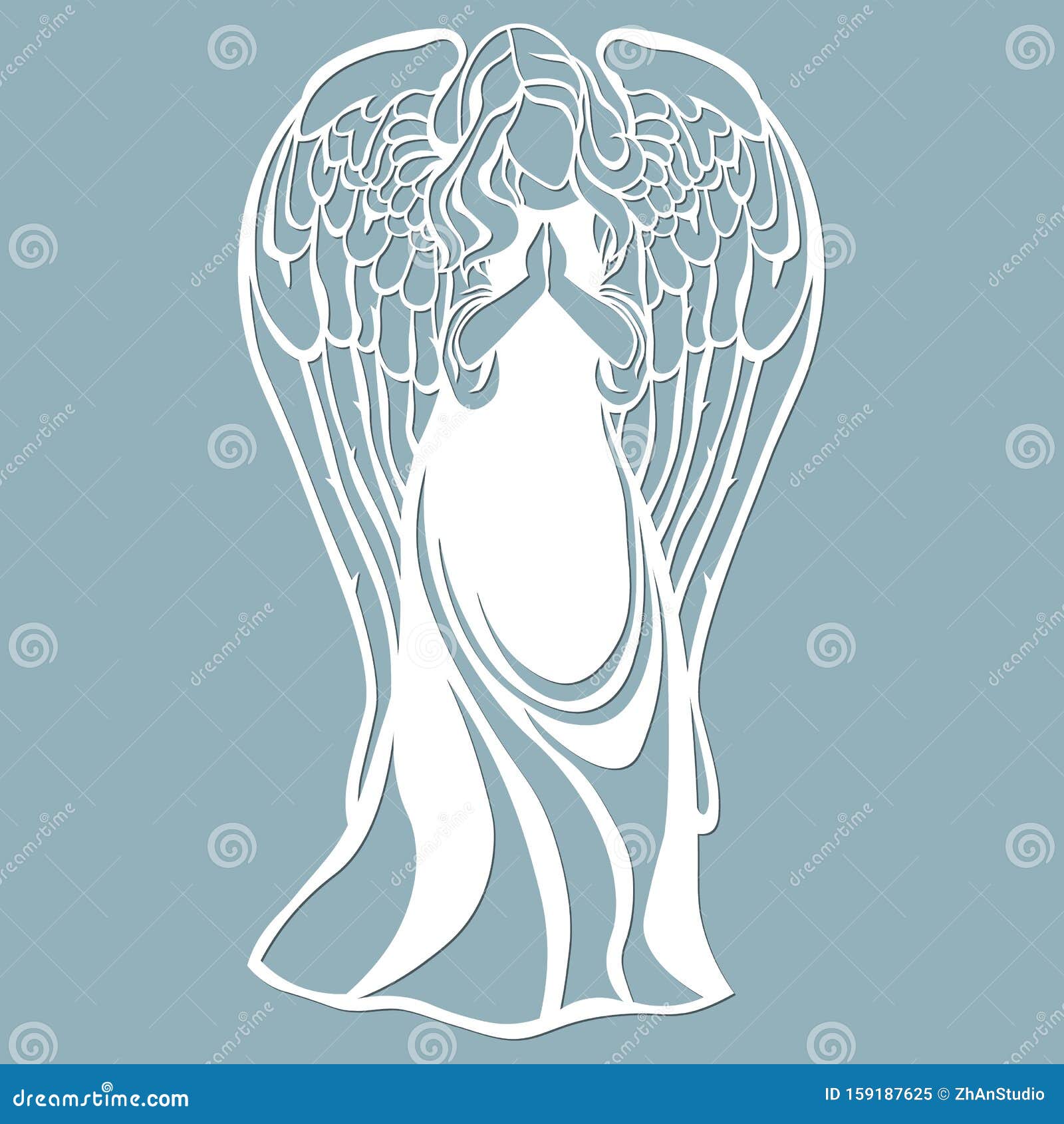 The Icon, an Angel Pattern. Template for Laser Cutting and Plotter ...