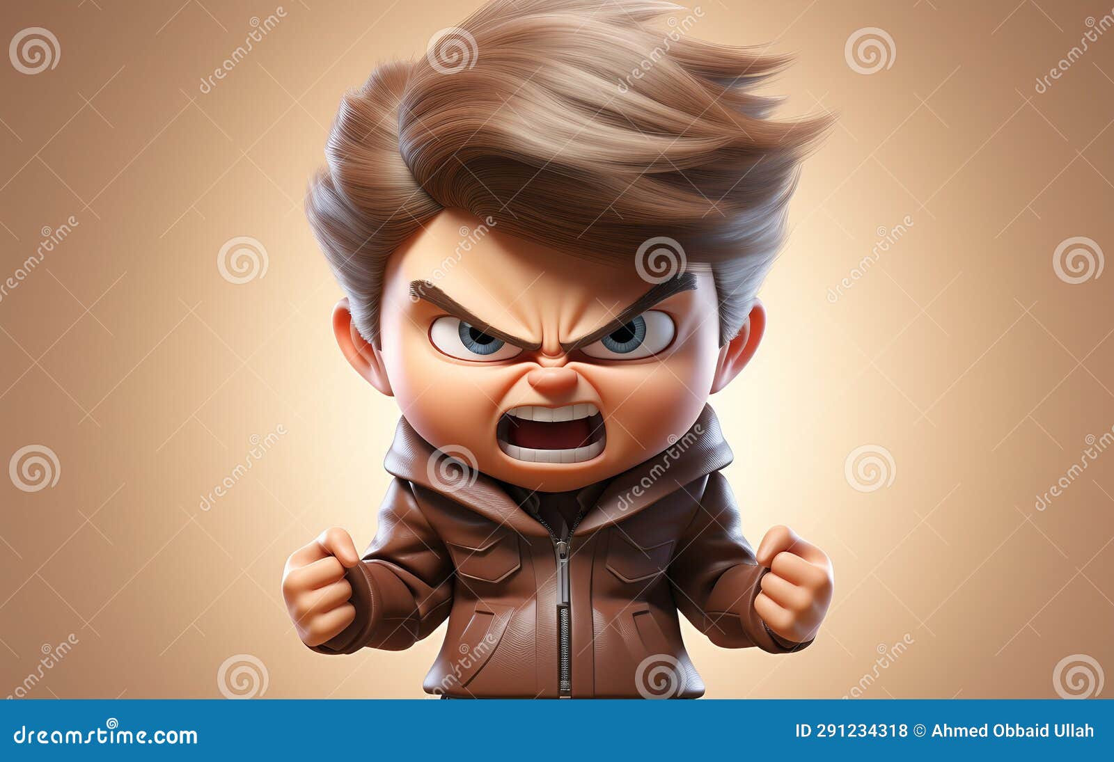 Icon of an Angry Child. Generative by Ai Stock Illustration ...