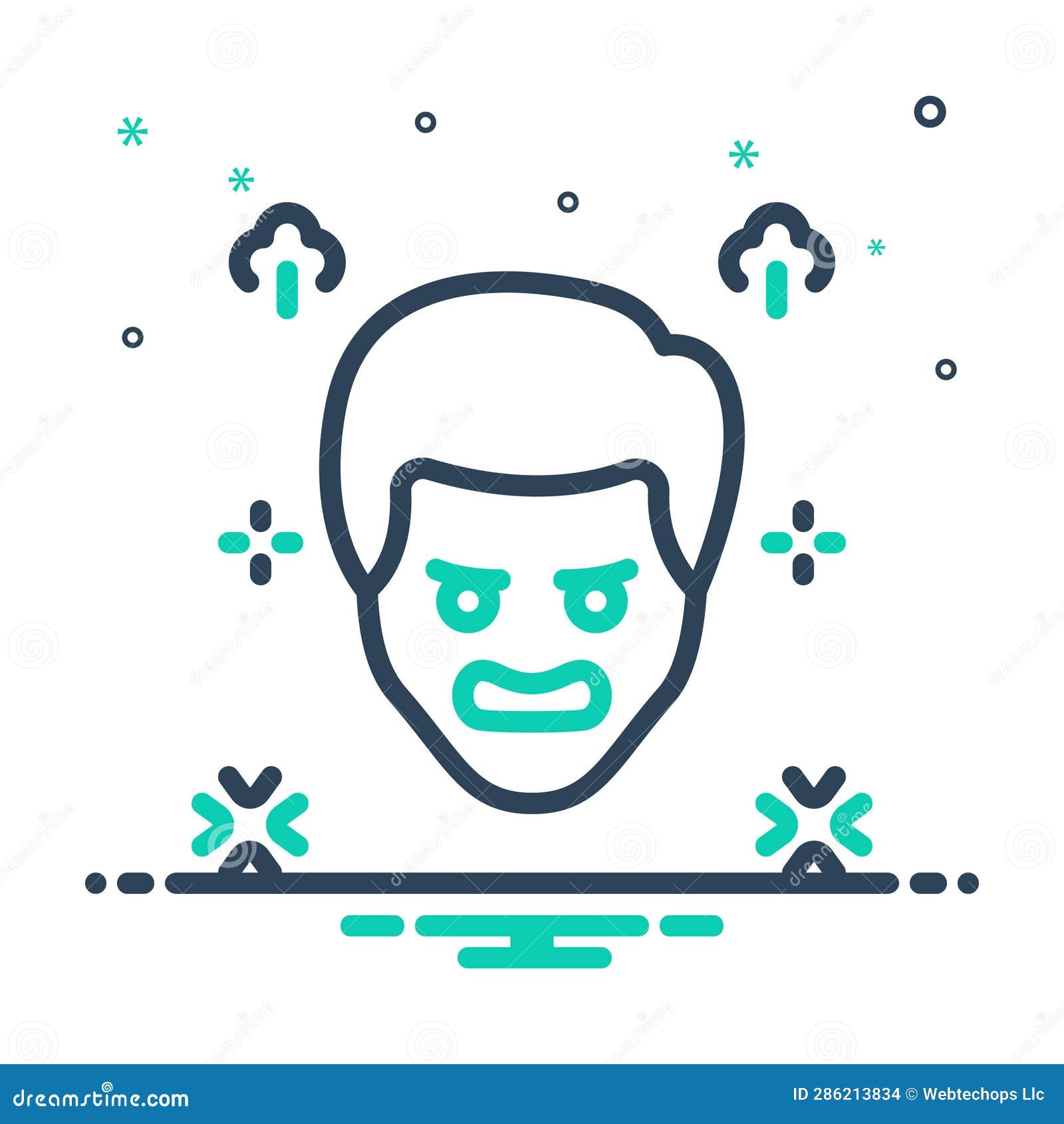 Mix Icon for Angry, Resentful and Furious Stock Illustration ...