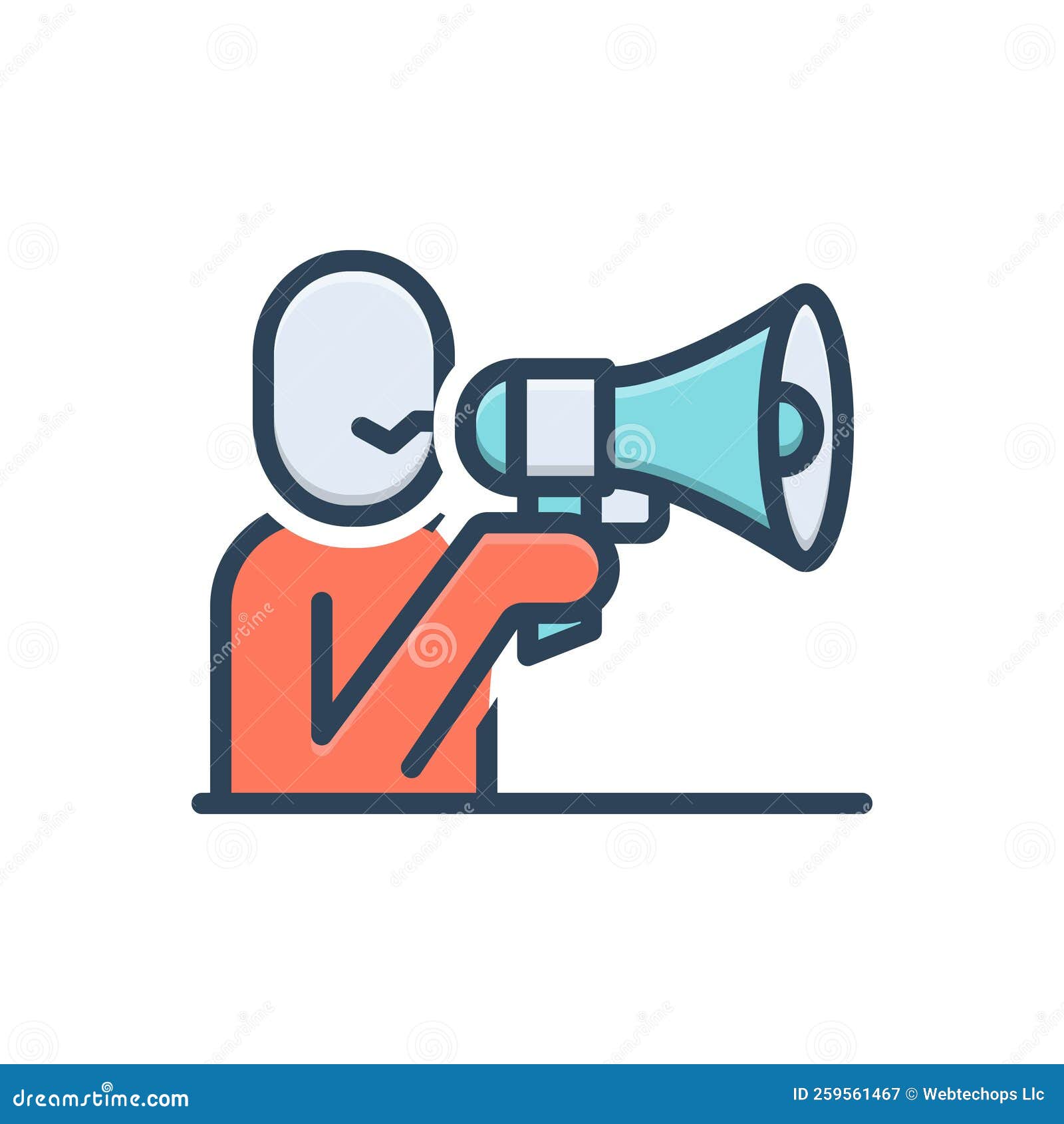 Color Illustration Icon for Announced, Declared and Released Stock ...