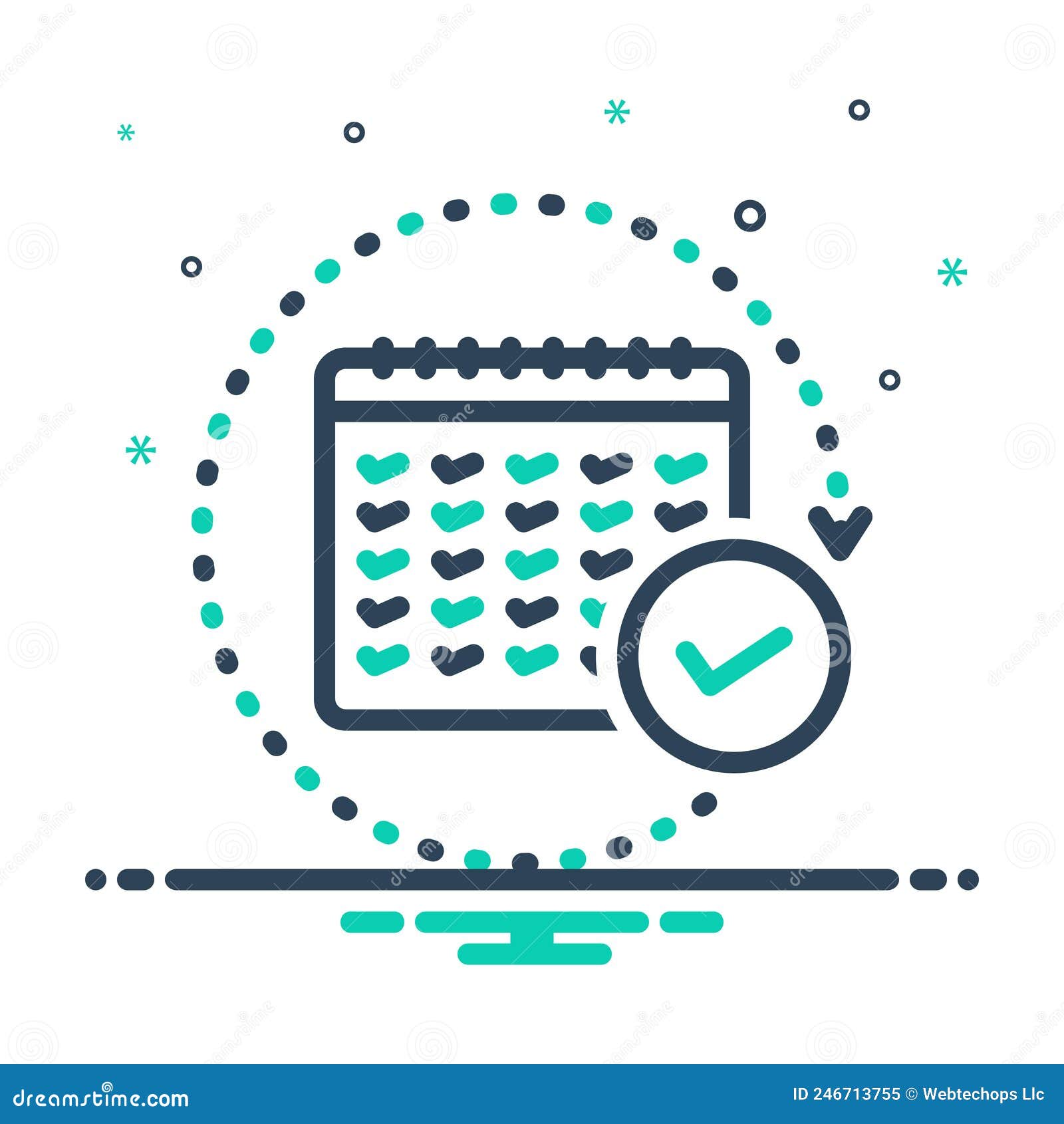 Mix Icon for Annual, Yearly and Per Annum Stock Illustration ...