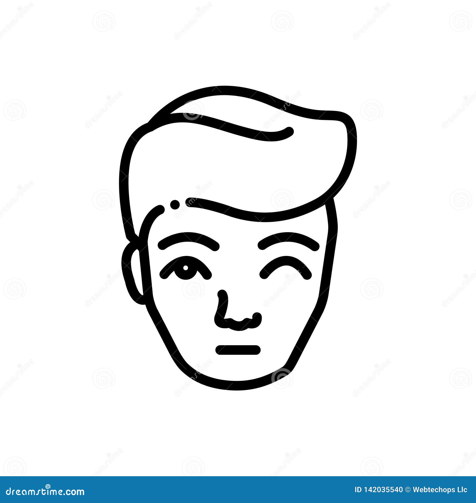 Black Line Icon for Anomaly, Anomalies and Person Stock Vector ...